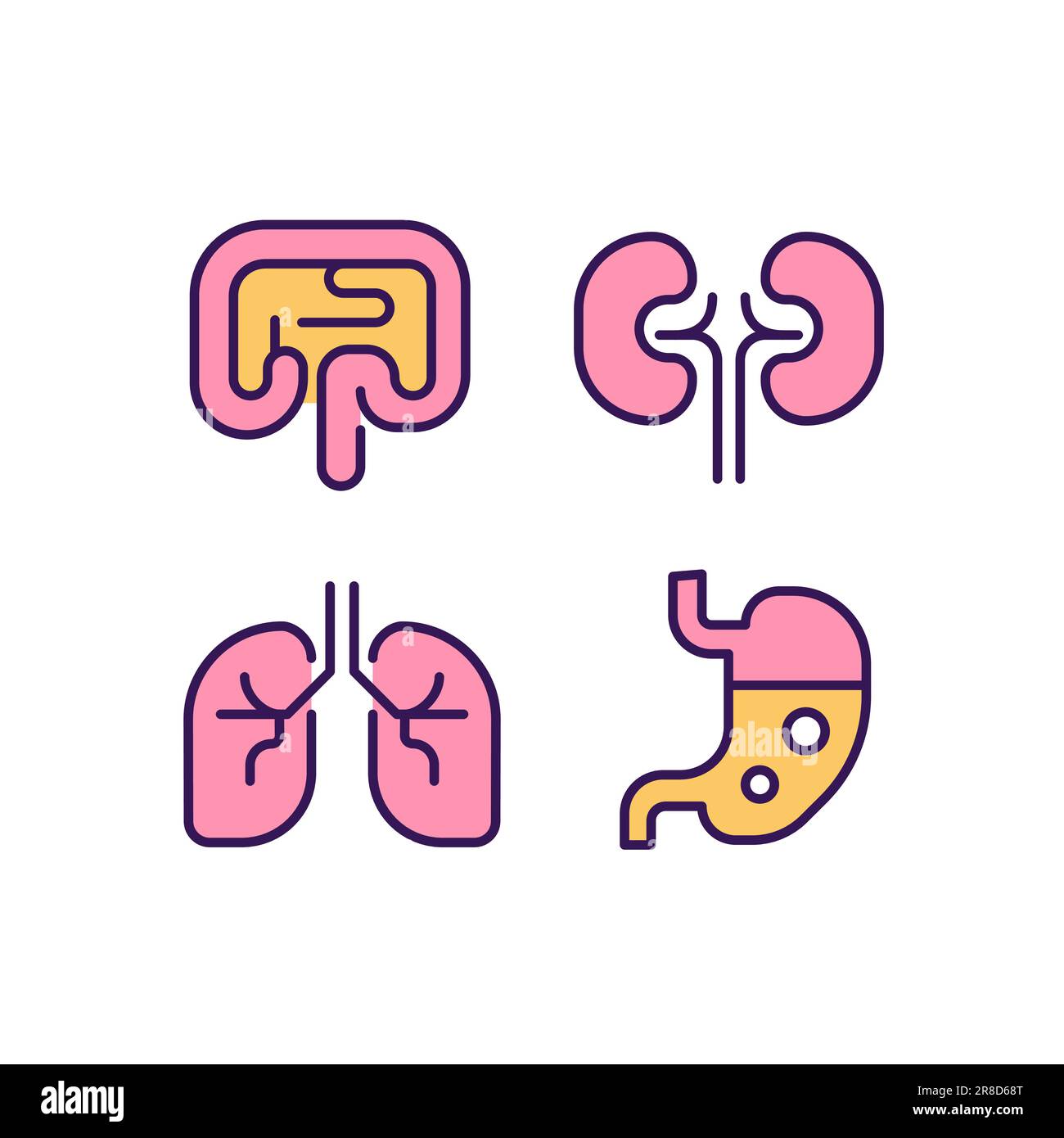 Human organs pixel perfect RGB color icons set Stock Vector Image & Art ... Human organs pixel perfect RGB color icons set Stock Vector Image & Art ...