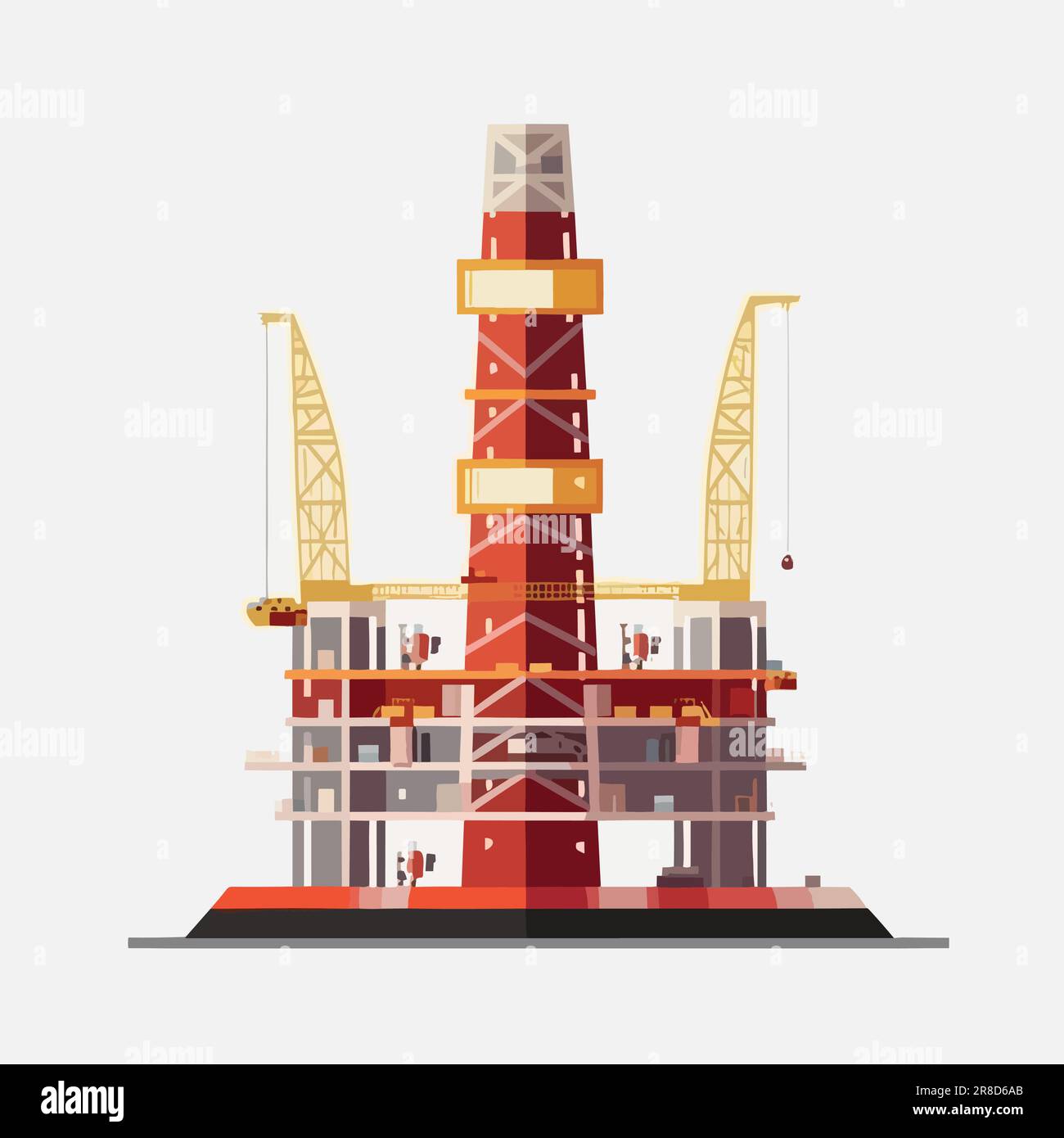 Oil production tower isolated Stock Vector Images - Alamy