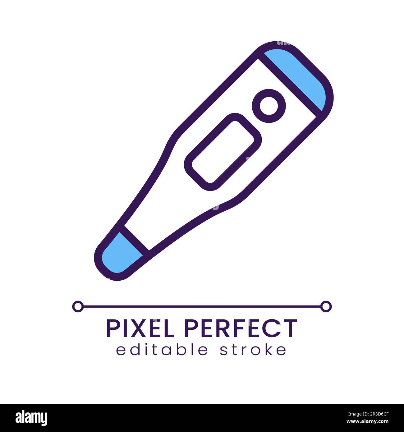 Electronic thermometer pixel perfect RGB color icon Stock Vector Image ...