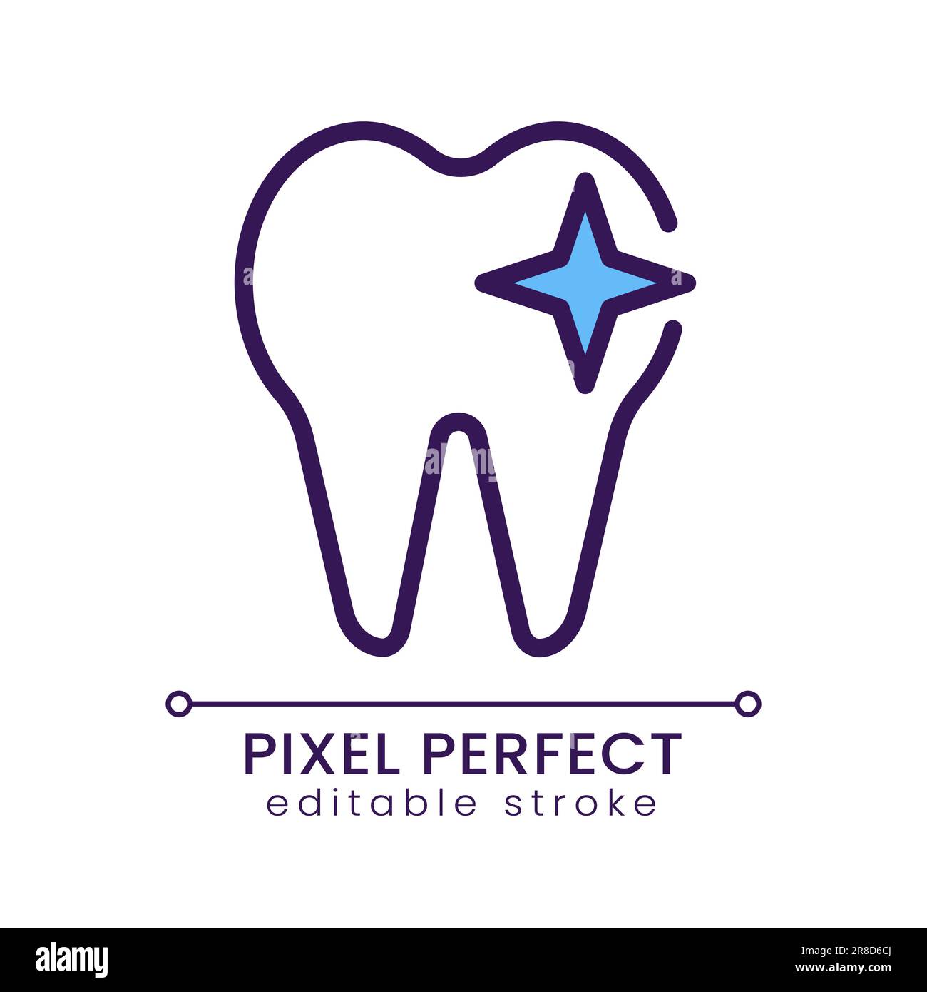 Tooth pixel perfect RGB color icon Stock Vector Image & Art - Alamy