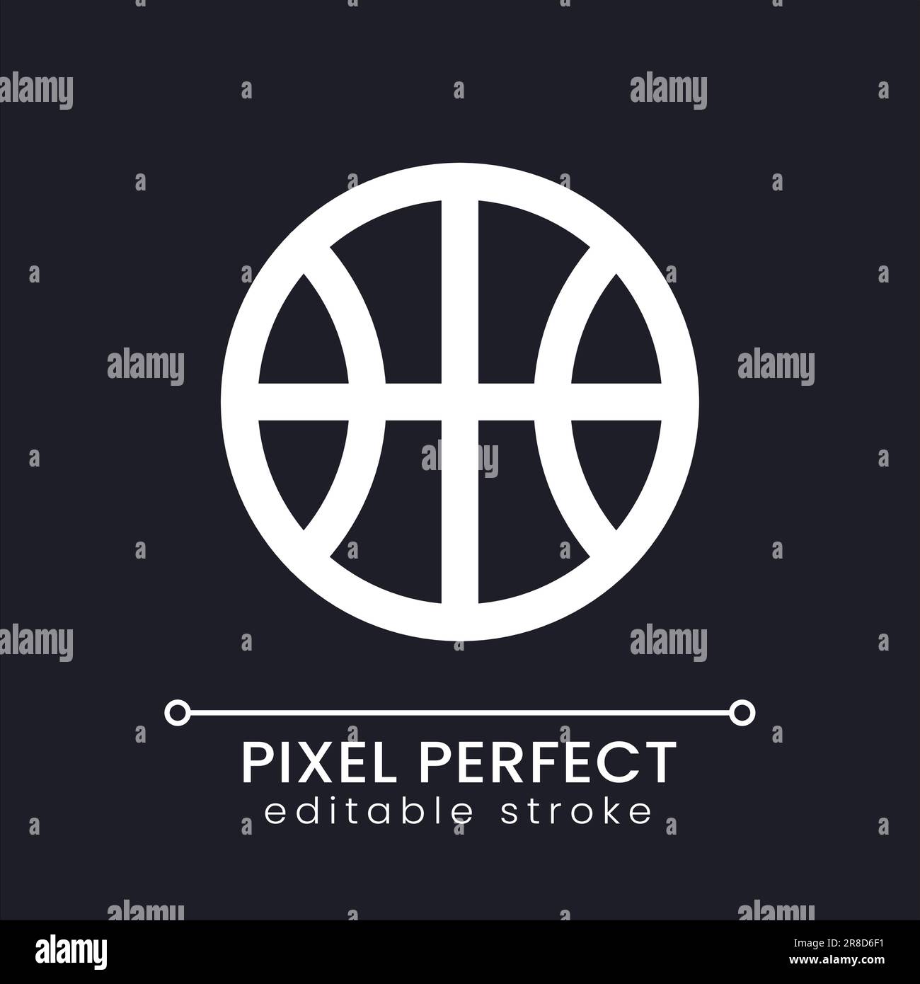 Basketball match pixel perfect white linear ui icon for dark theme ...