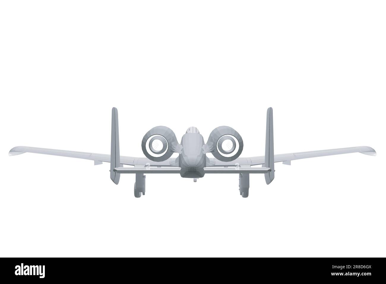 Polygonal Combat aircraft in isolate on a white background. Modern ...