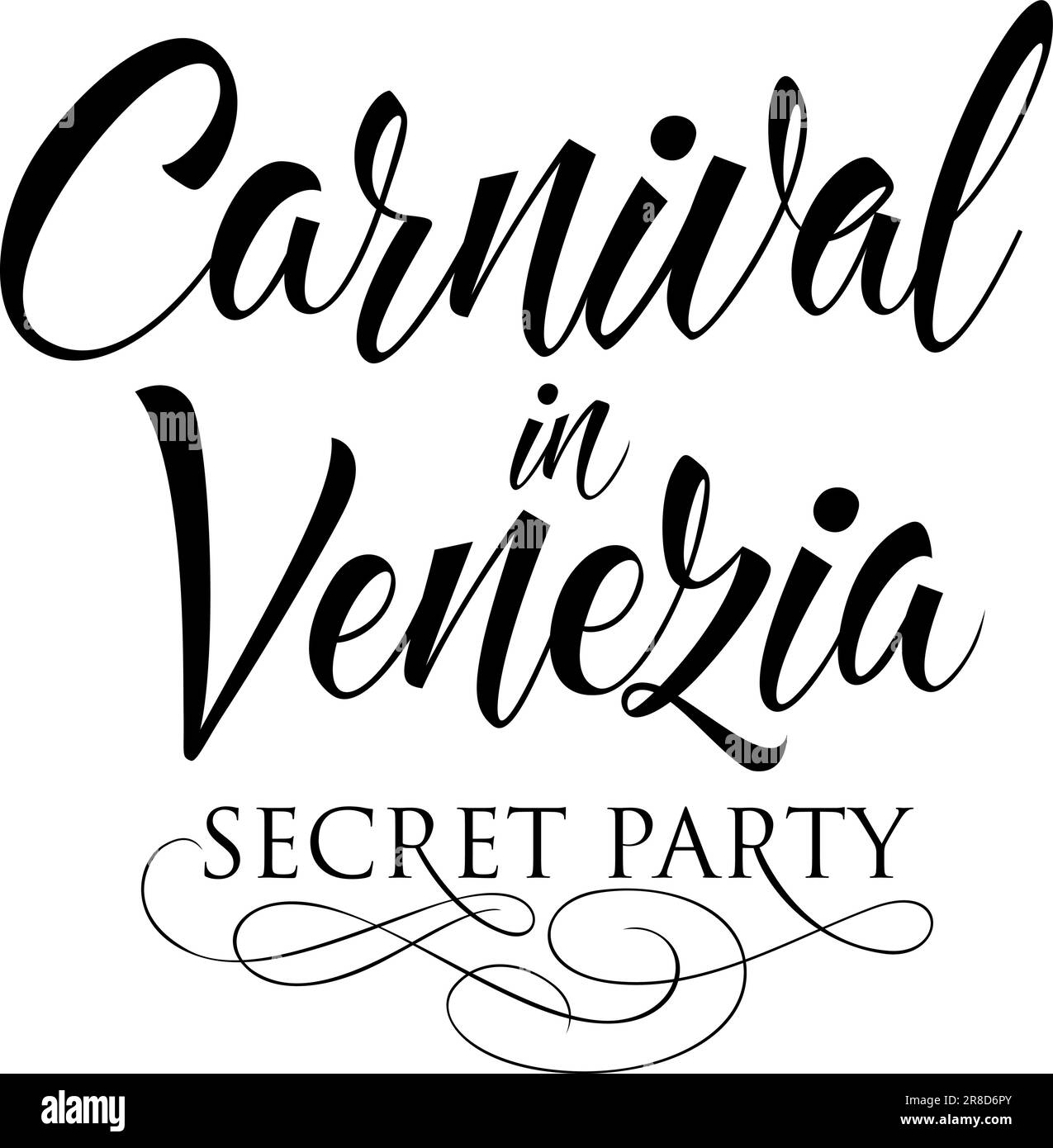 Carnival in Venezia lettering Stock Vector Image & Art - Alamy