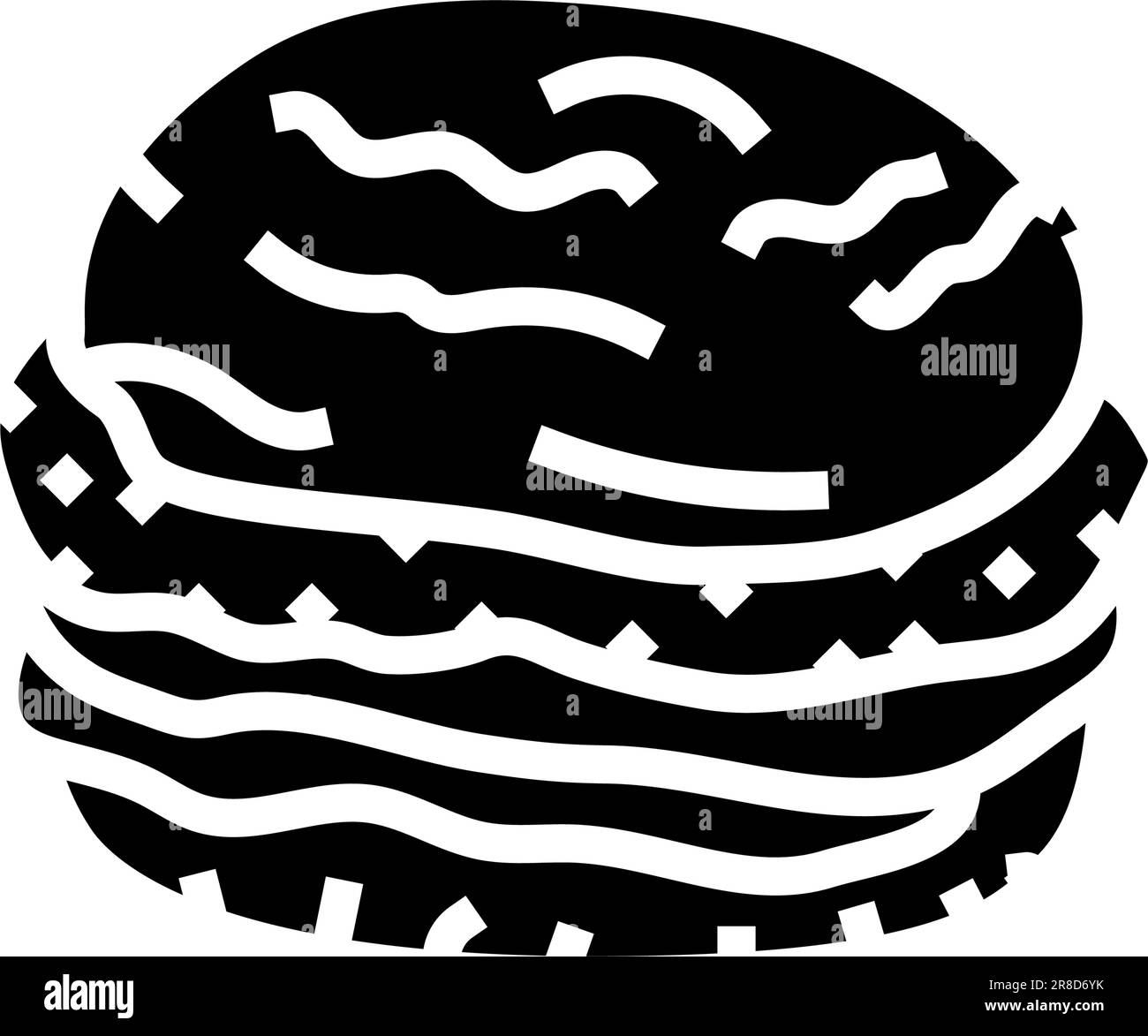 ham bun food meal glyph icon vector illustration Stock Vector Image ...