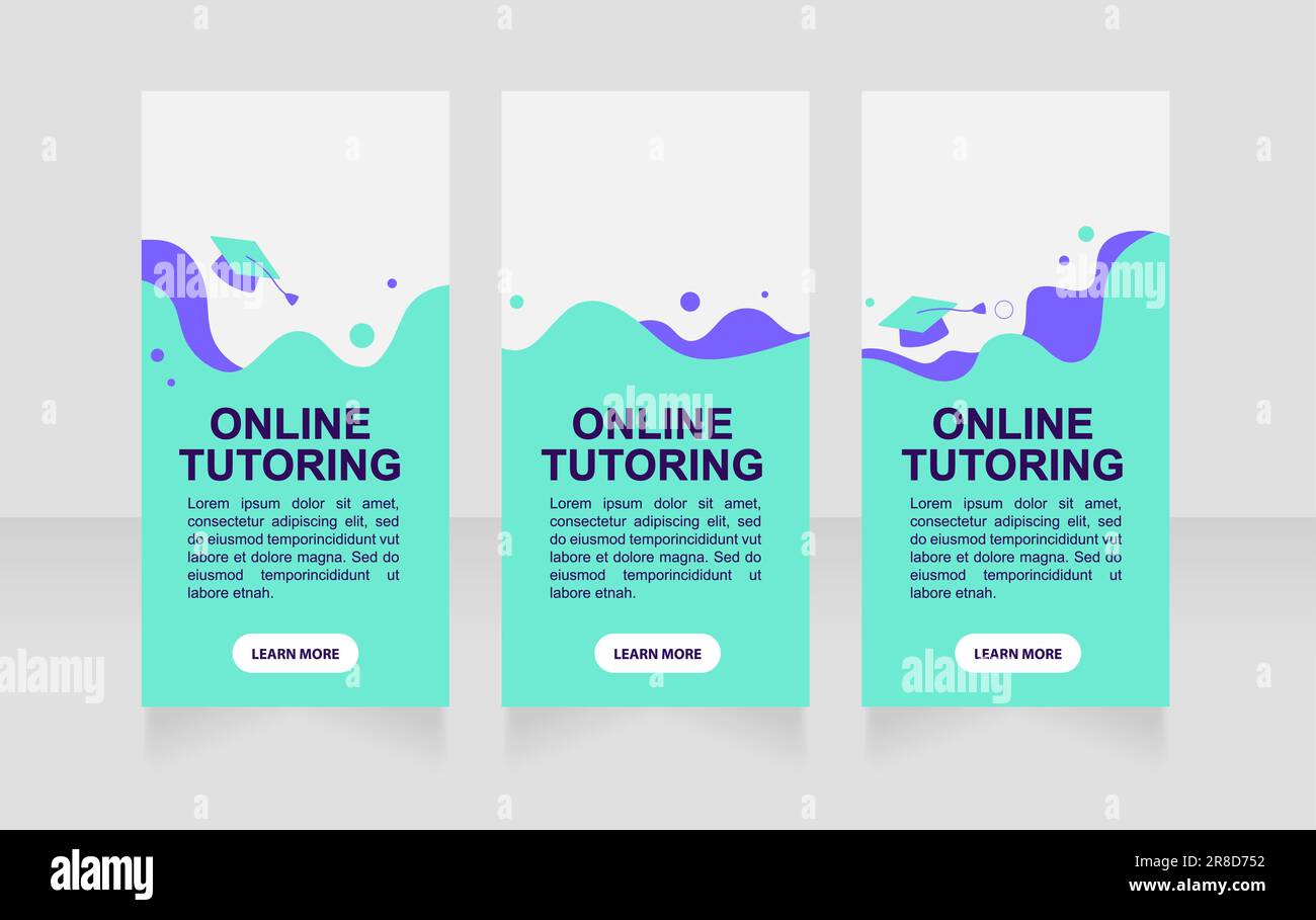 Language online tutor web banner design template Stock Vector Image ...