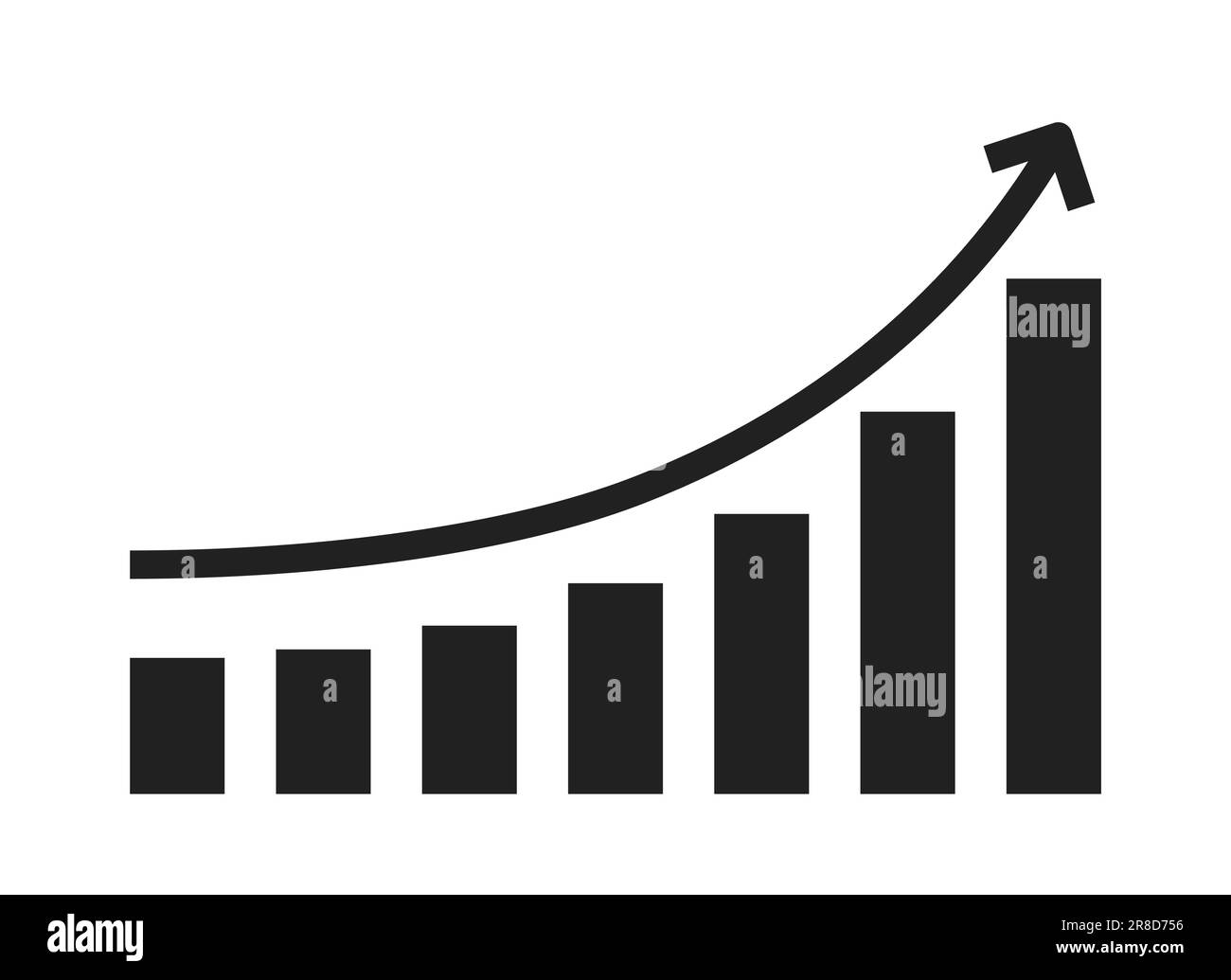 Statistics graph moving up growth monochrome flat vector element Stock ... Statistics graph moving up growth monochrome flat vector element Stock ...