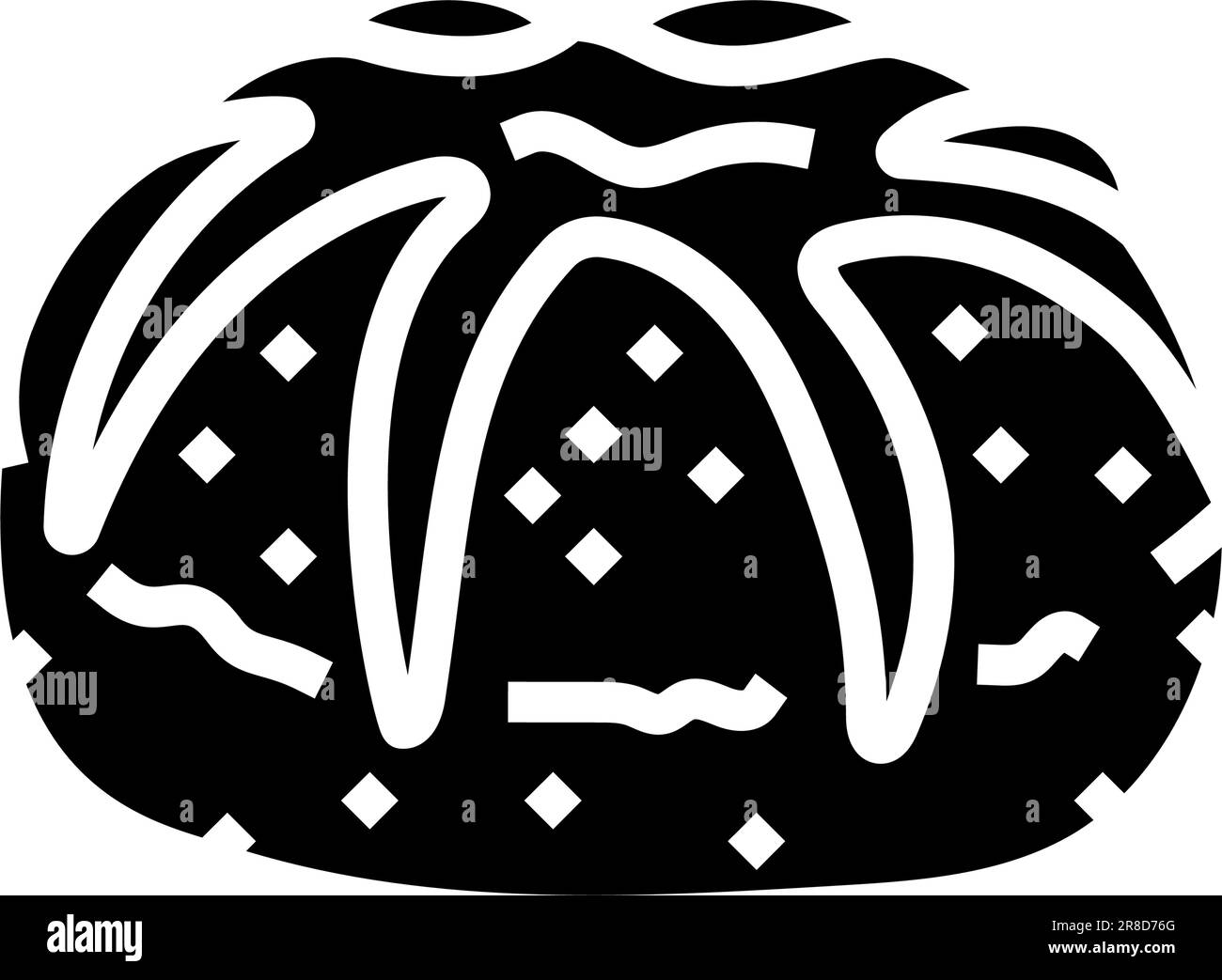 feta bun food meal glyph icon vector illustration Stock Vector Image ...