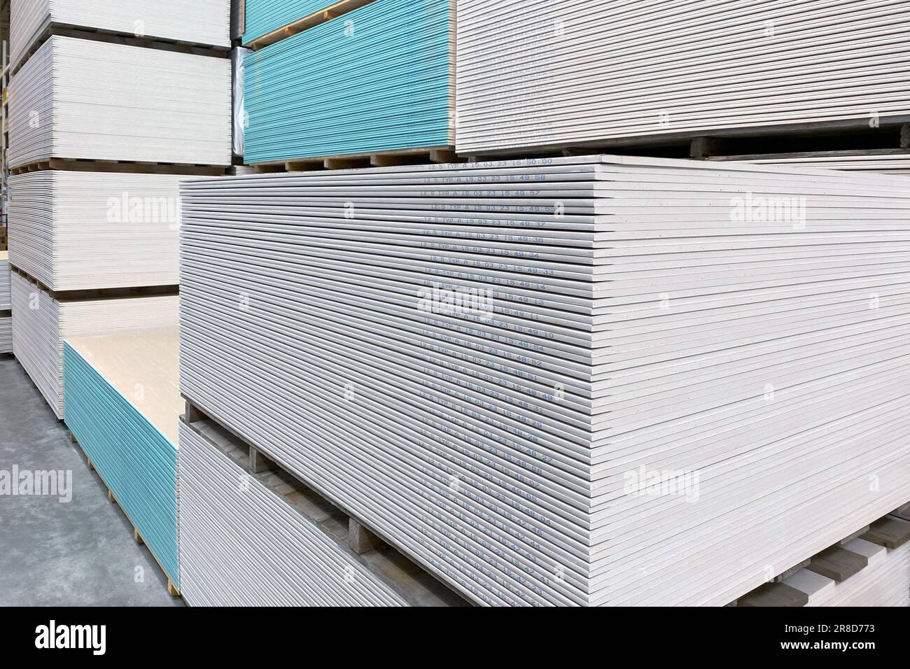 The large stack of Special gypsum board with enhanced sound insulation ...