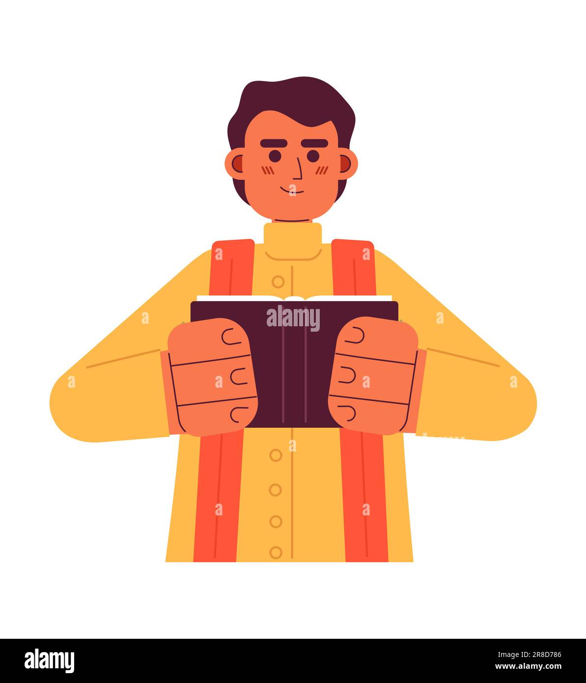 Hindu priest semi flat colorful vector character Stock Vector Image ...