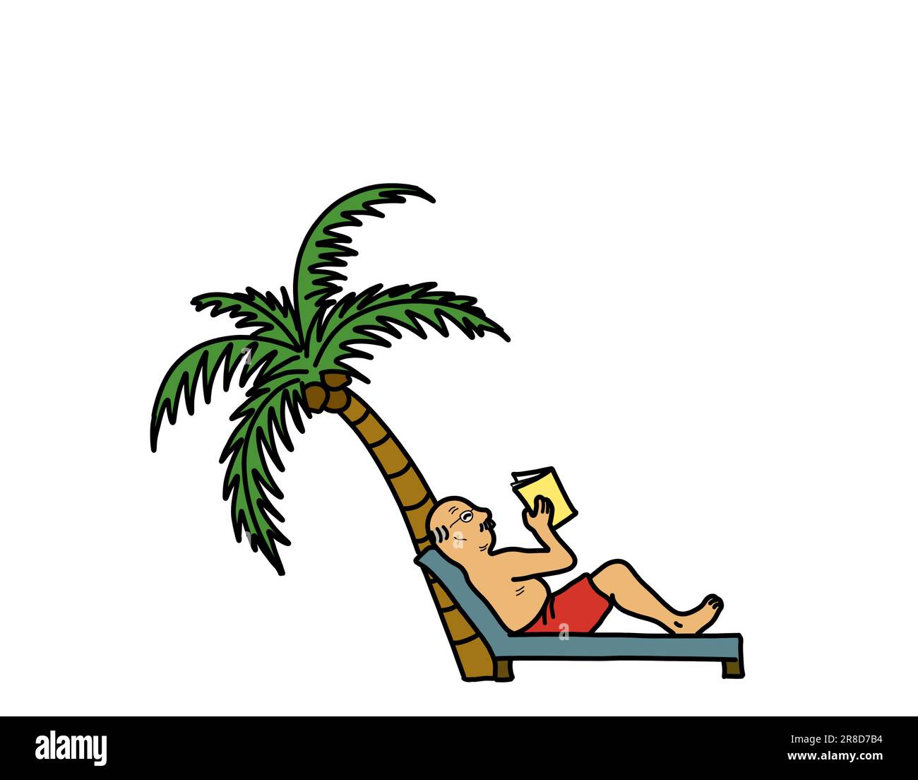 A retirement holiday vacation and relaxation in tropical beach concept ...