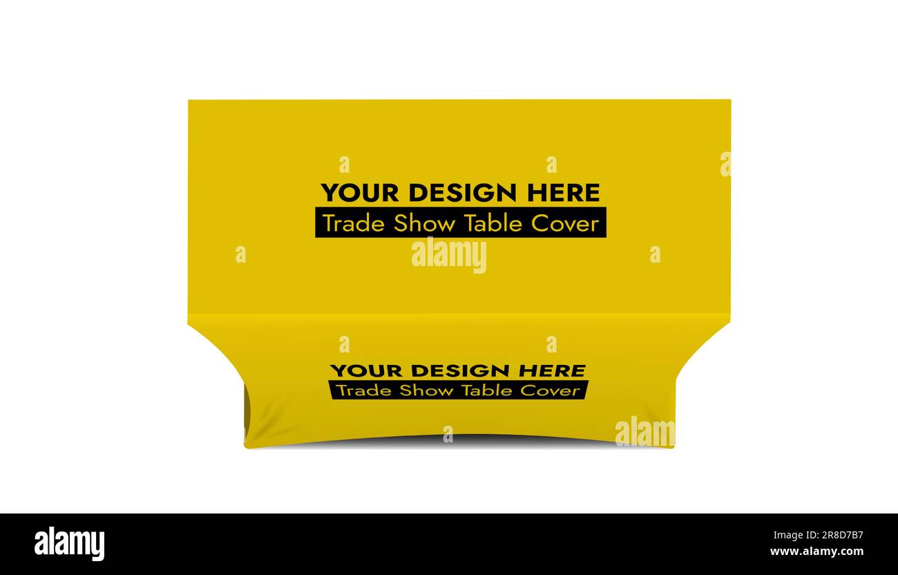 Yellow Trade Show Table Cover on White Background Vector Illustration ...