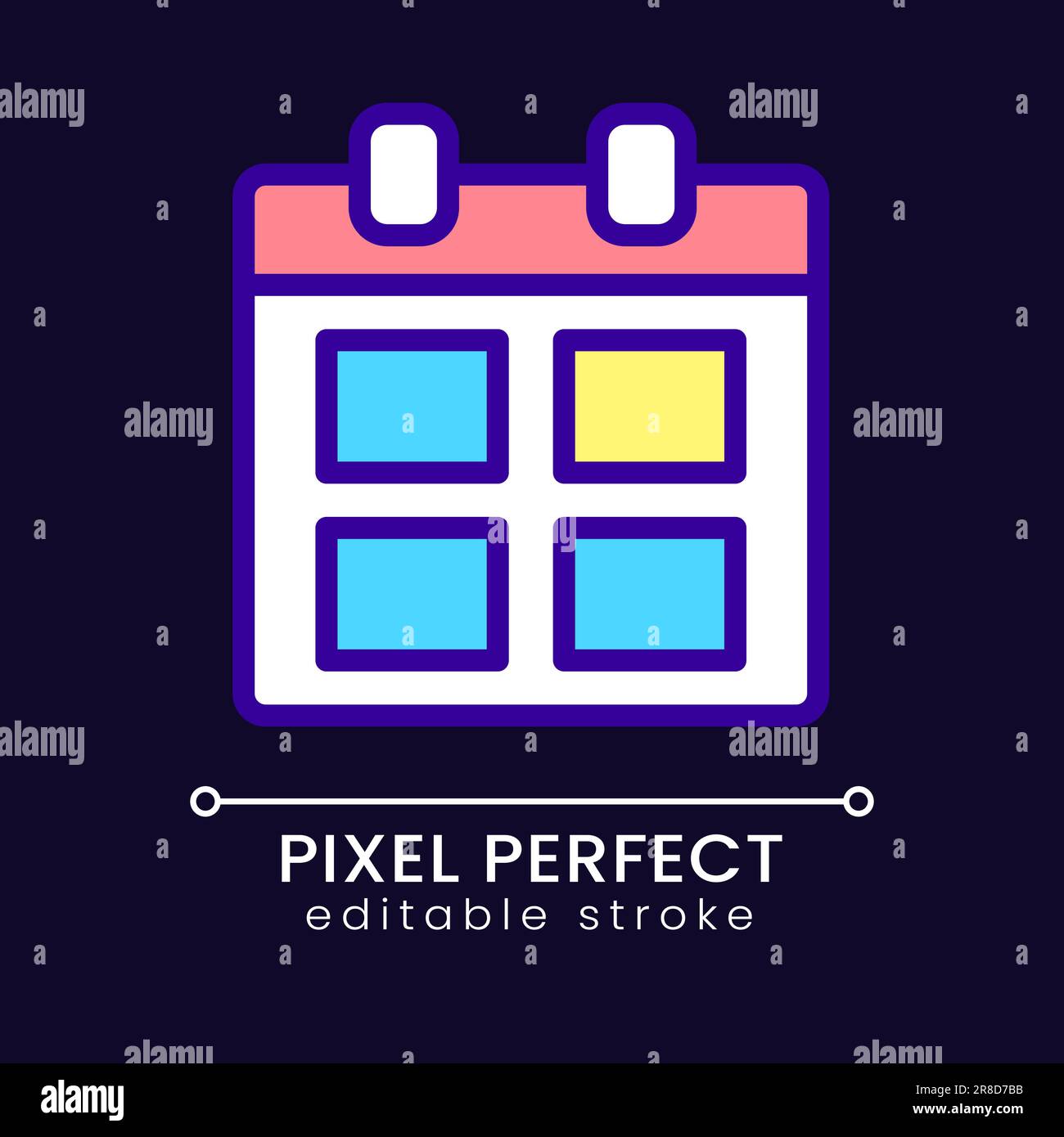 Calendar pixel perfect white Stock Vector Images - Alamy