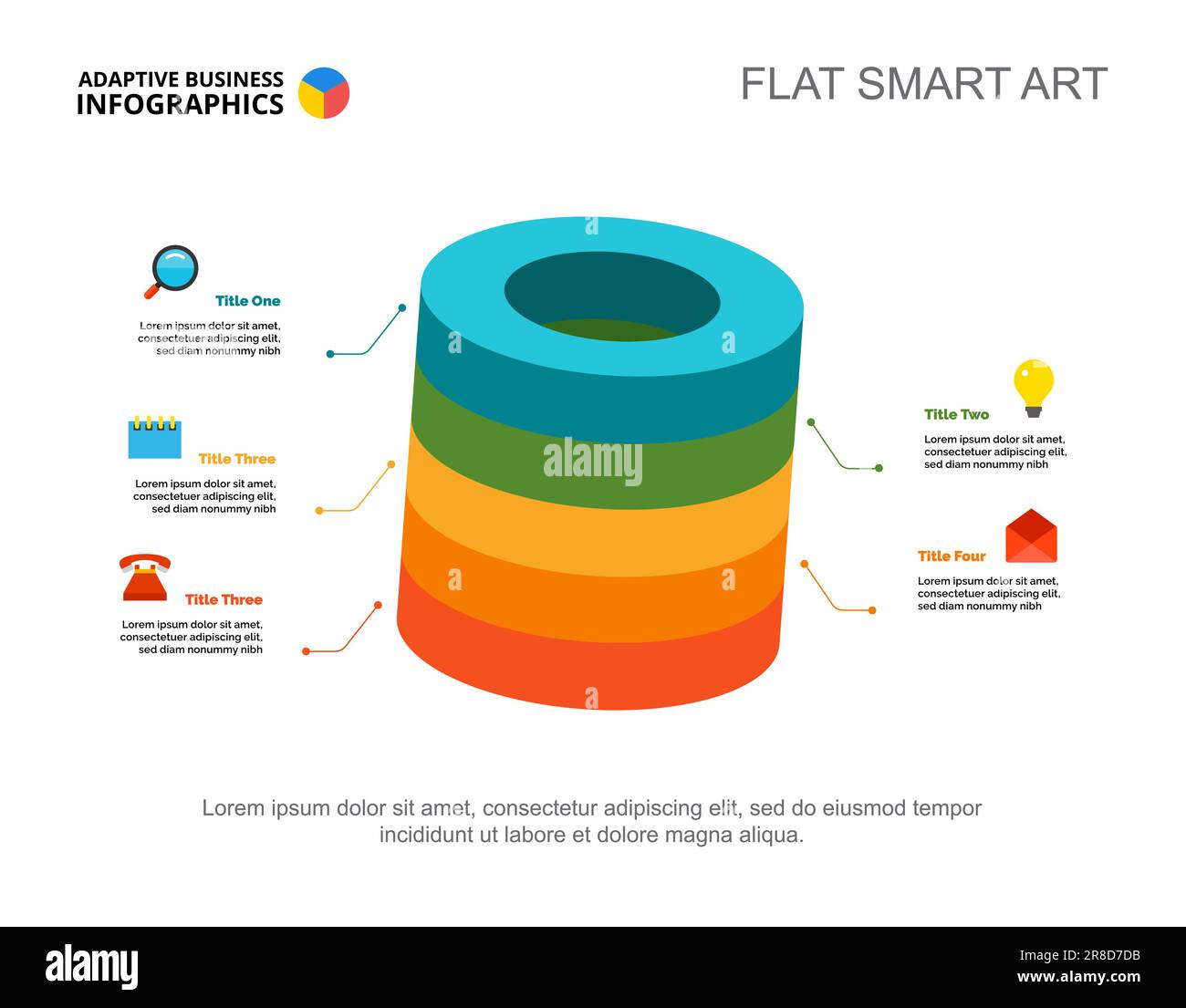 Five Steps Business Concept Slide Template Stock Vector Image & Art - Alamy