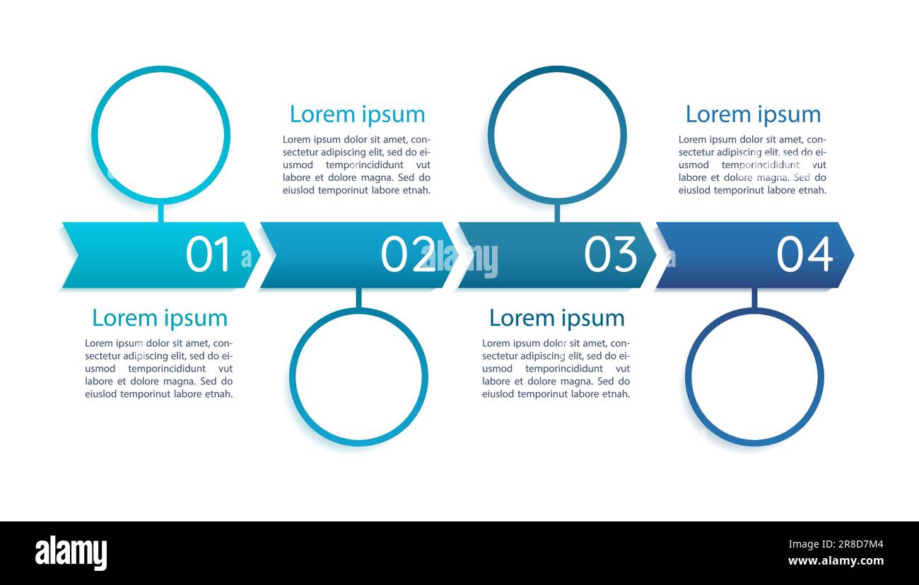 Marketing blue infographic chart design template Stock Vector Image ...