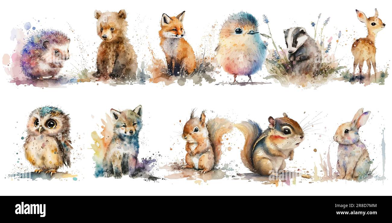 Owl watercolor watercolour drawing hi-res stock photography and images ...