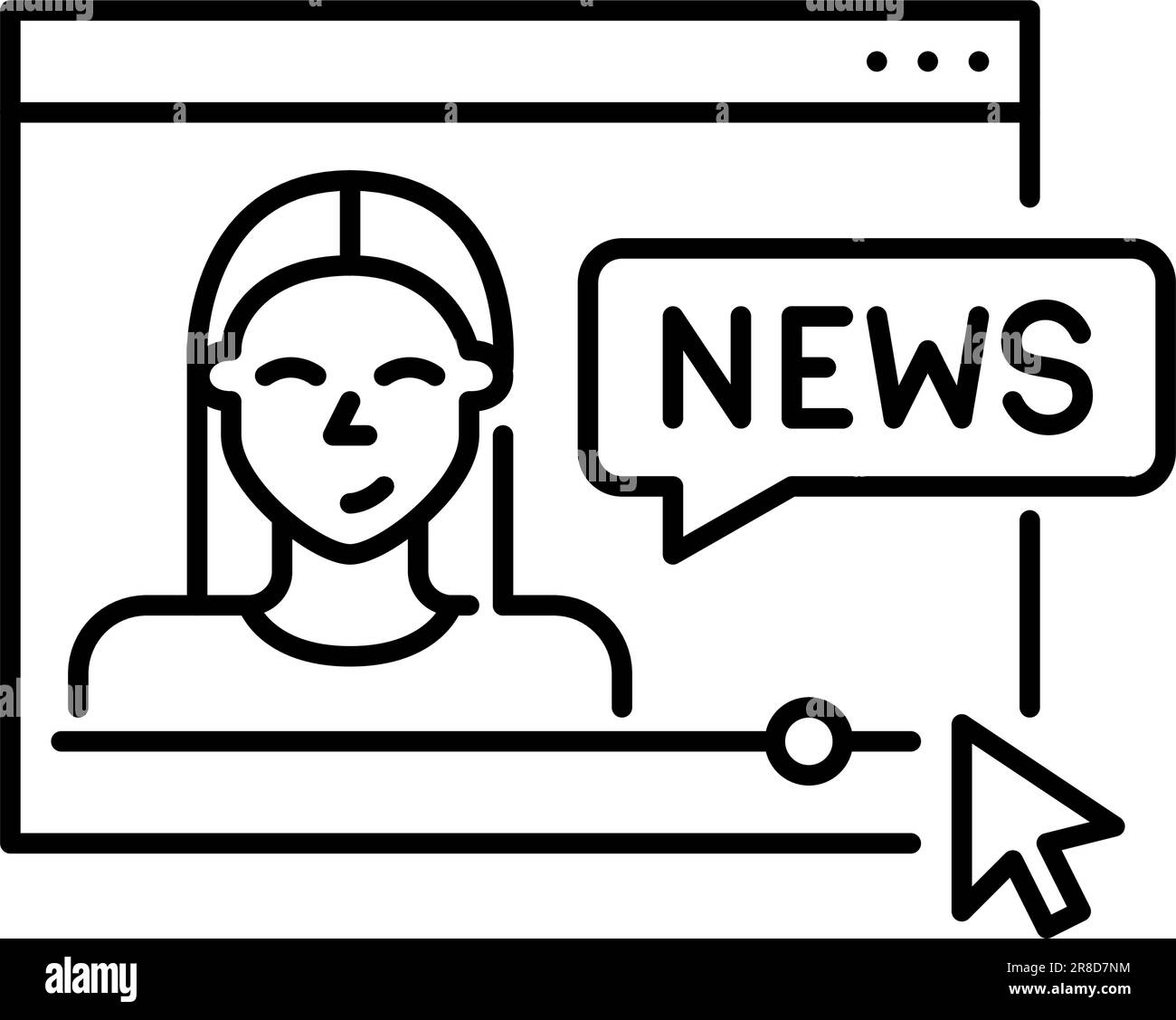 Person watching news tablet Stock Vector Images - Alamy