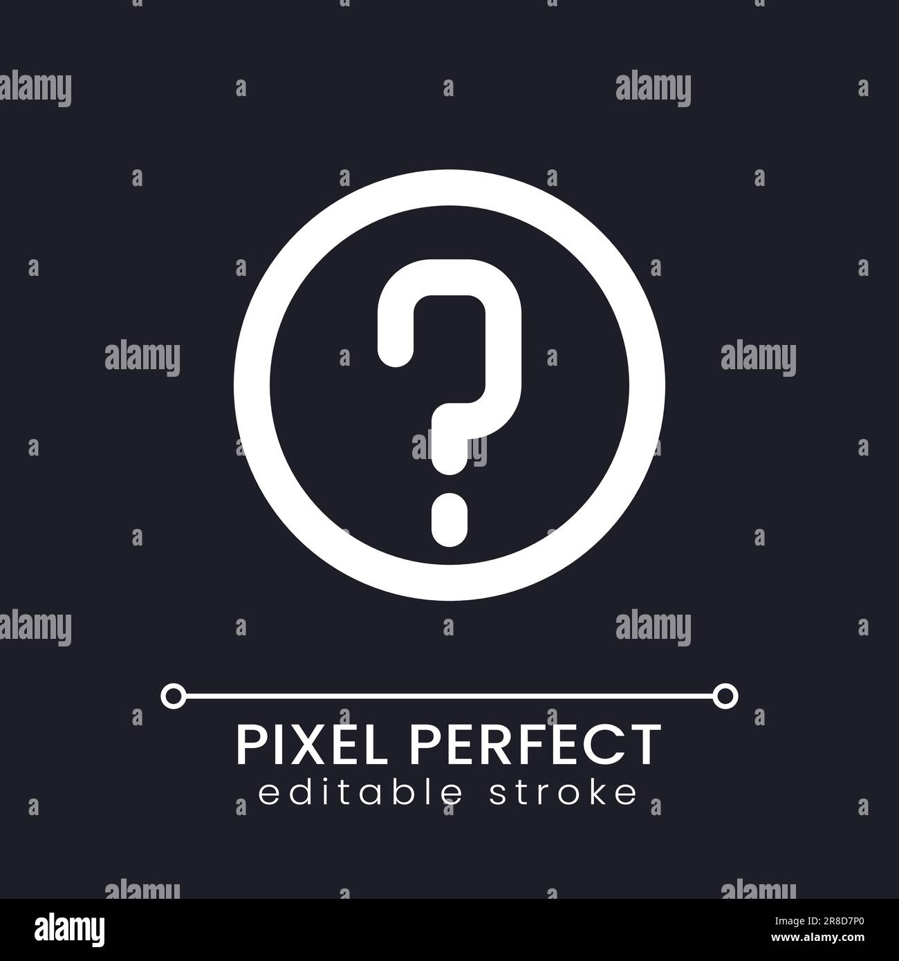 FAQ pixel perfect white linear ui icon for dark theme Stock Vector Image & Art - Alamy