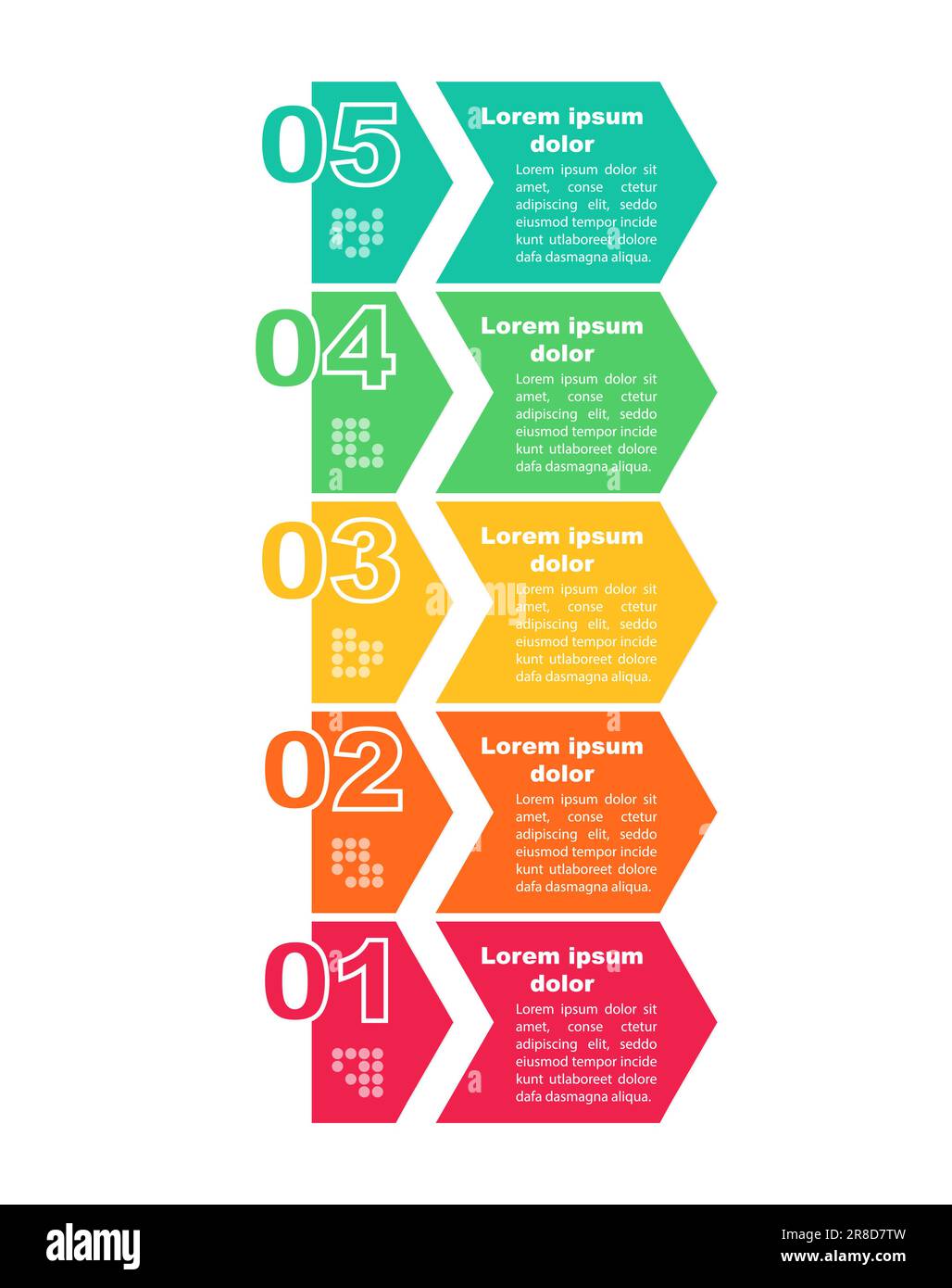 Vertical colorful arrows infographic chart design template Stock Vector ...