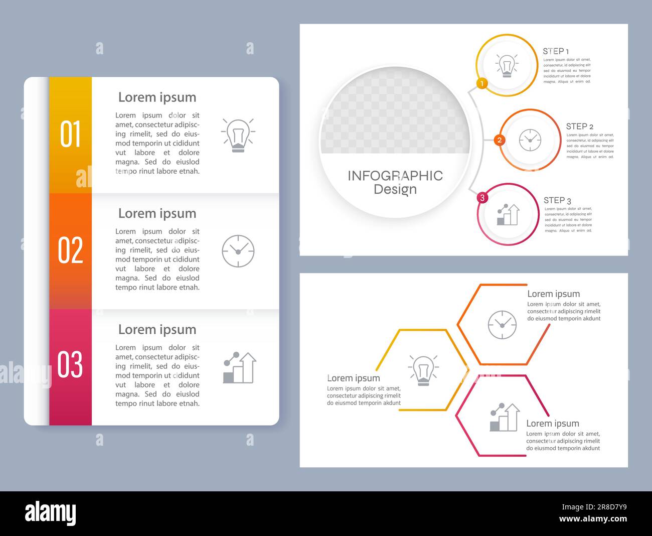 Business infographic chart design template set Stock Vector Image & Art ...