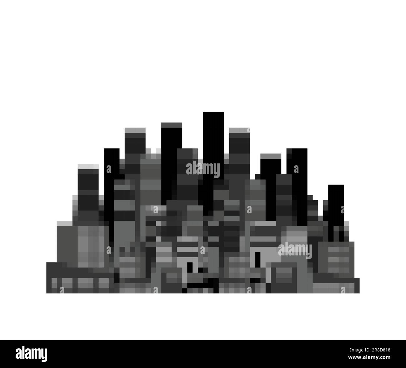 Factory pixel art. Plant 8 bit. pixelated Vector illustration Stock ...