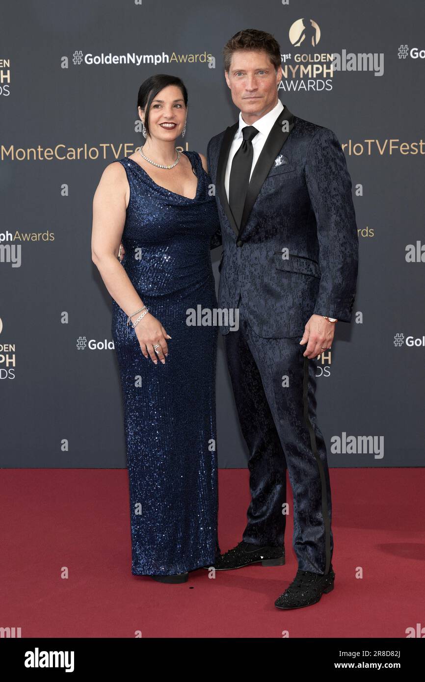 Monte Carlo, Monaco. 21st June, 2023. Sean Kanan and his wife Michele ...
