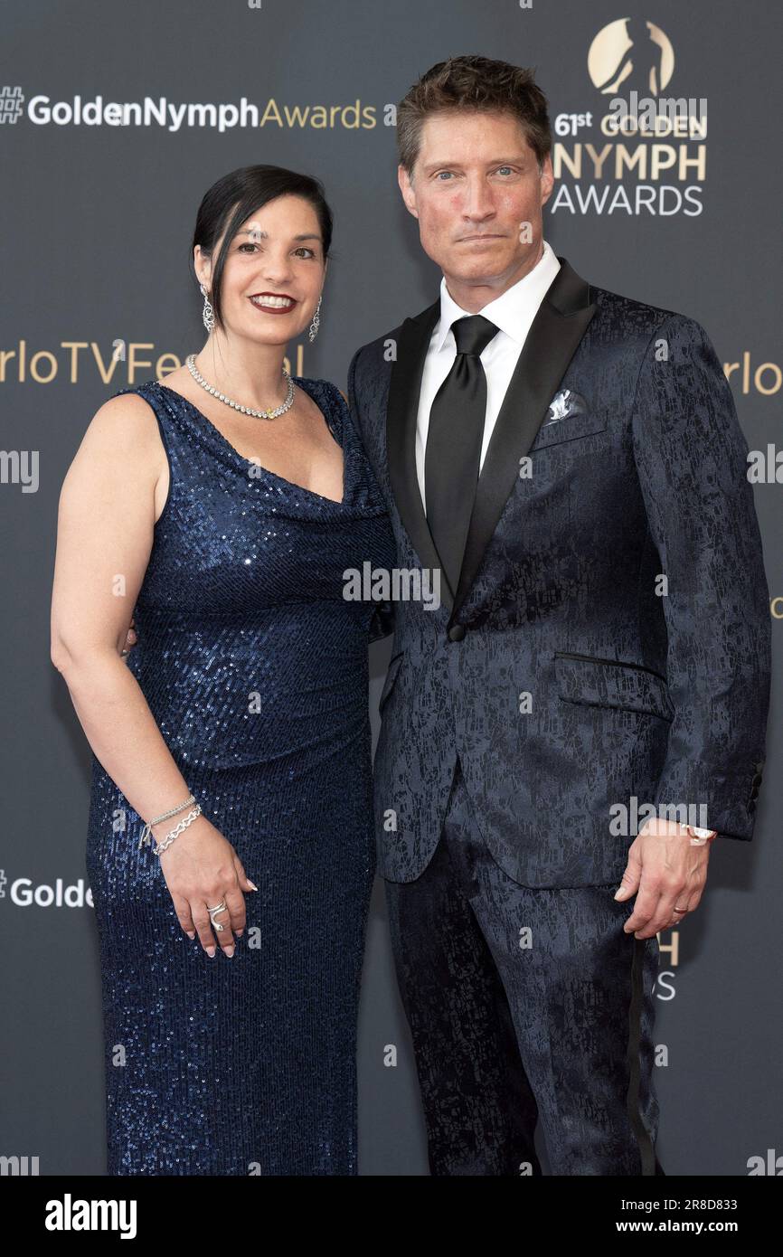 Monte Carlo, Monaco. 21st June, 2023. Sean Kanan and his wife Michele ...