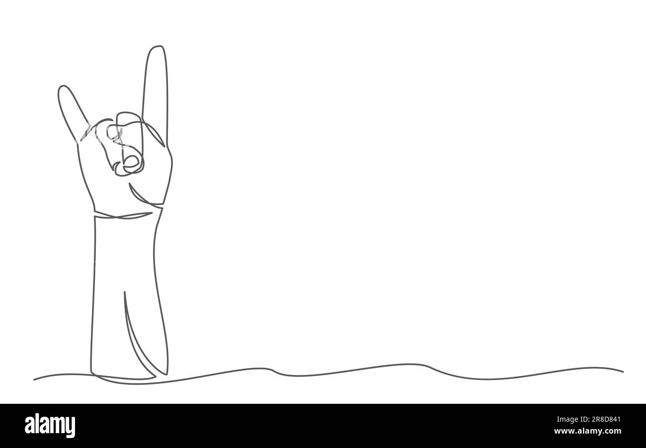 Rock One line drawing on white background Stock Vector Image & Art - Alamy