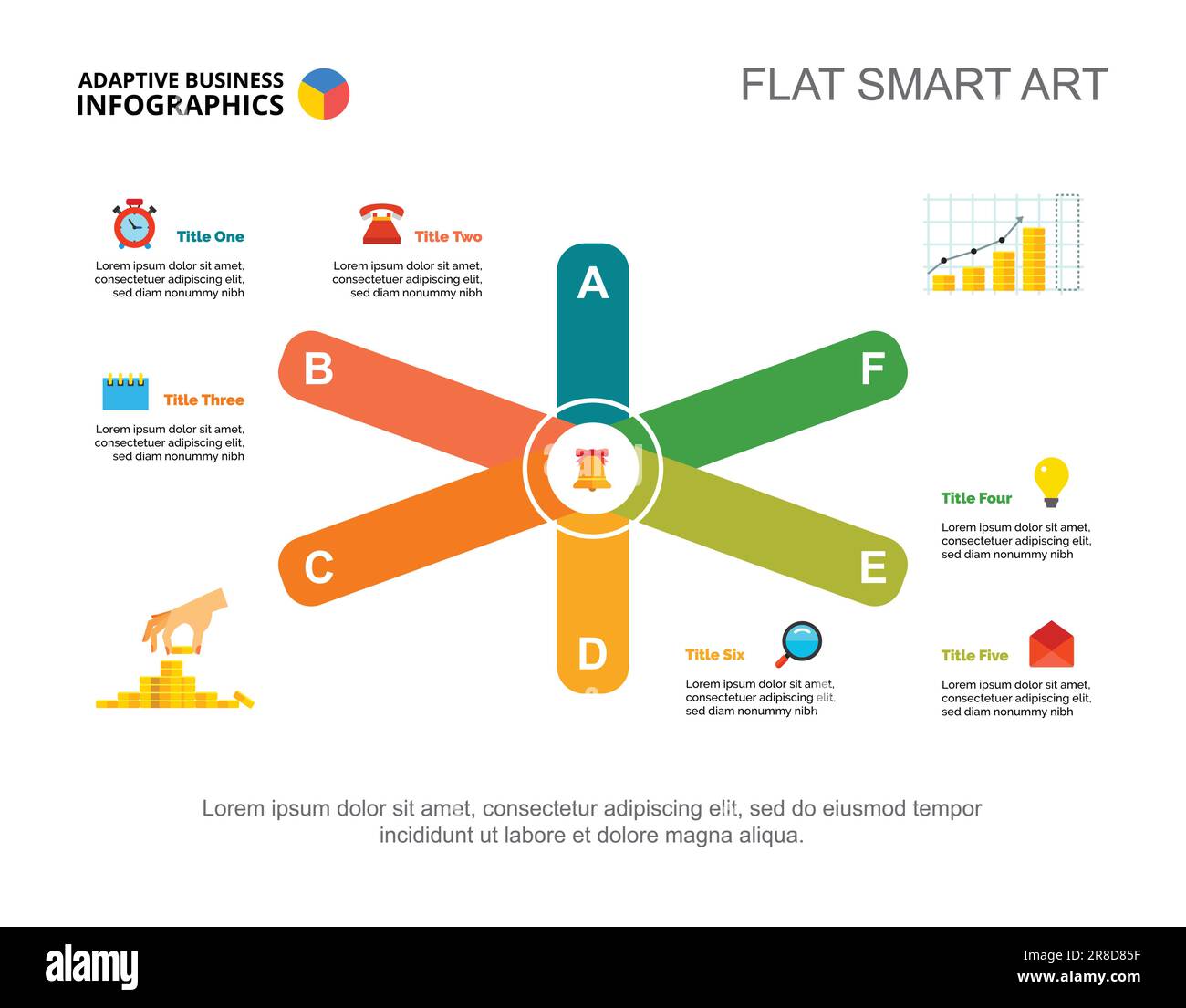 Six Financial Points Slide Template Stock Vector Image & Art - Alamy