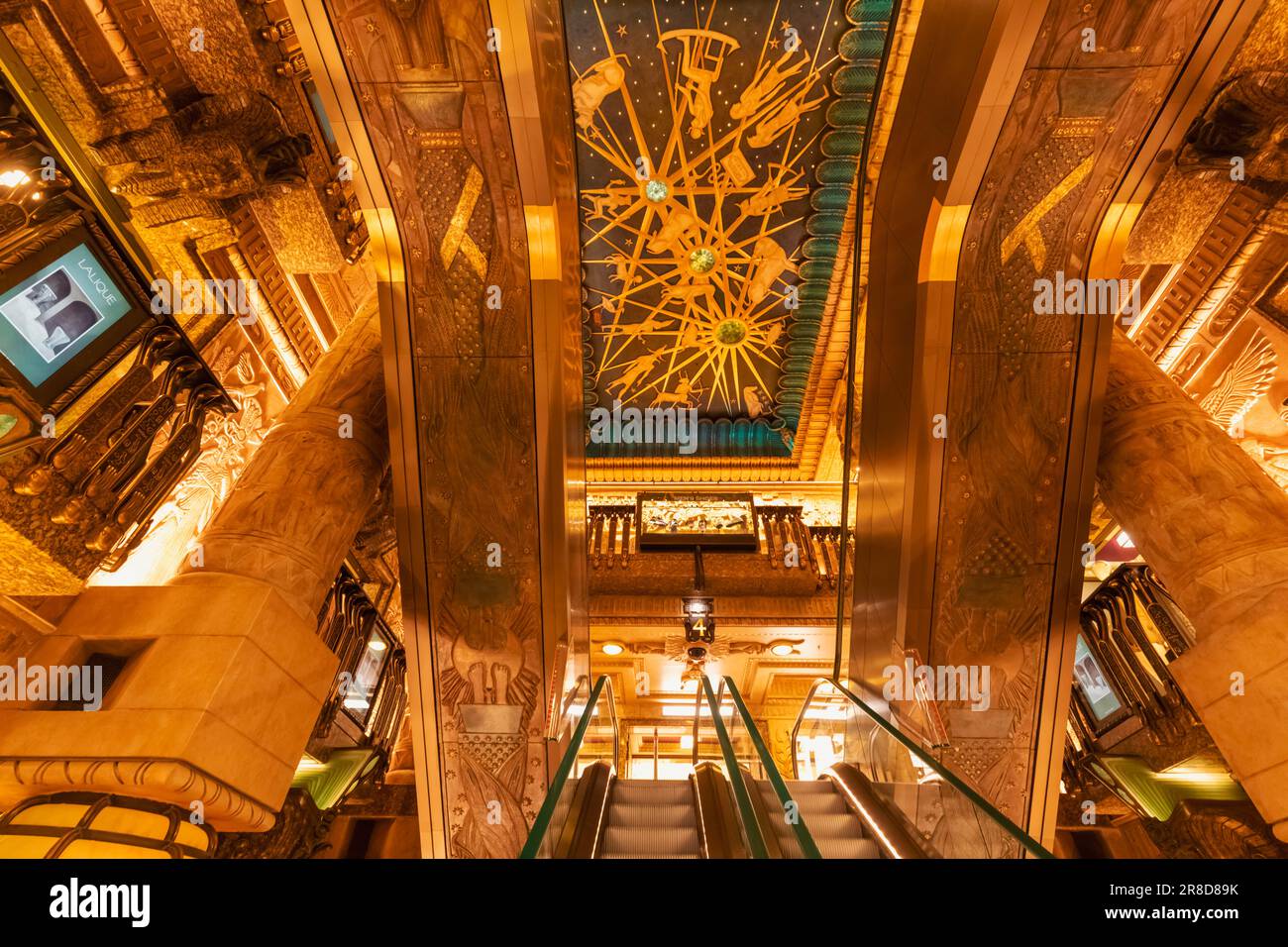 England, London, Knightsbridge, Harrods, The Egyptian Staircase Stock ...