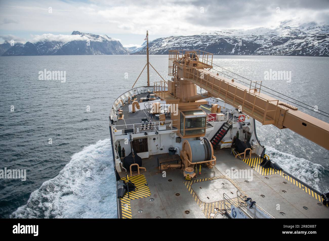 USCGC Sycamore (WLB 209) transits a fjord during a Search and Rescue ...