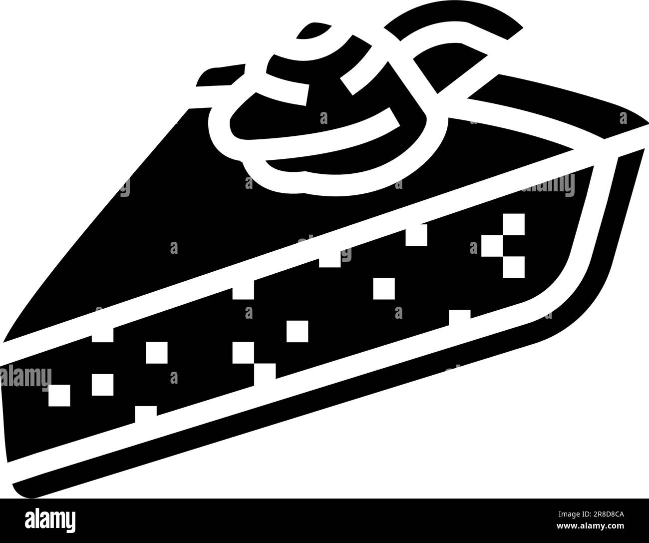 key lime pie slice sweet food glyph icon vector illustration Stock ...