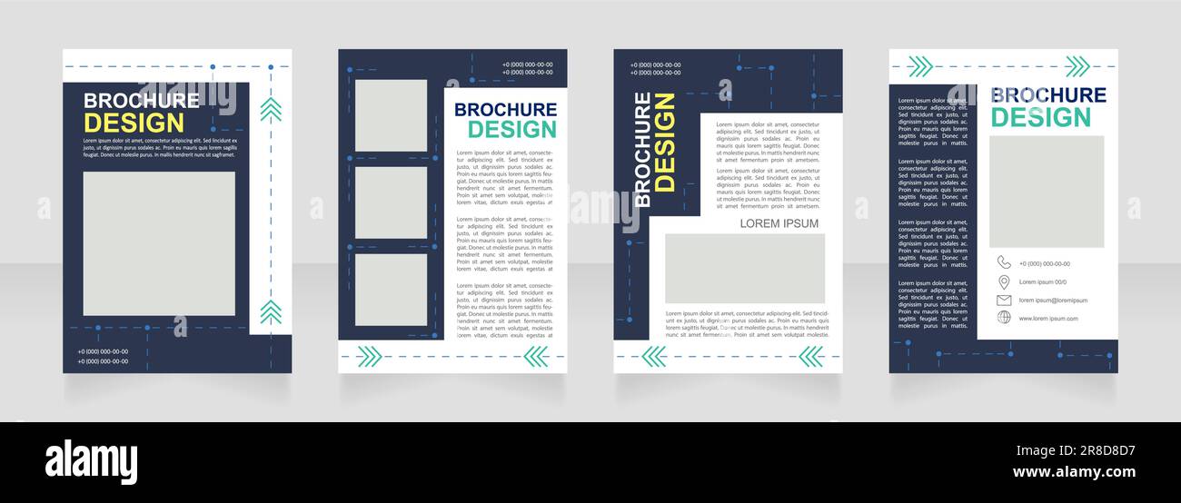 College science course for students blank brochure design Stock Vector ...