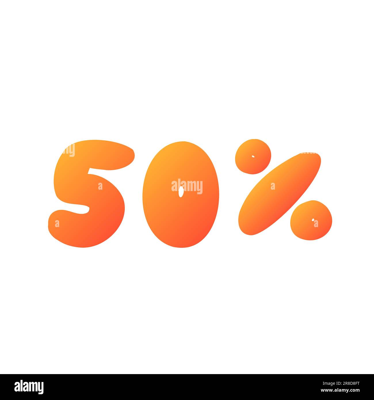 50 percent off sale orange discount logo special offer lettering ...
