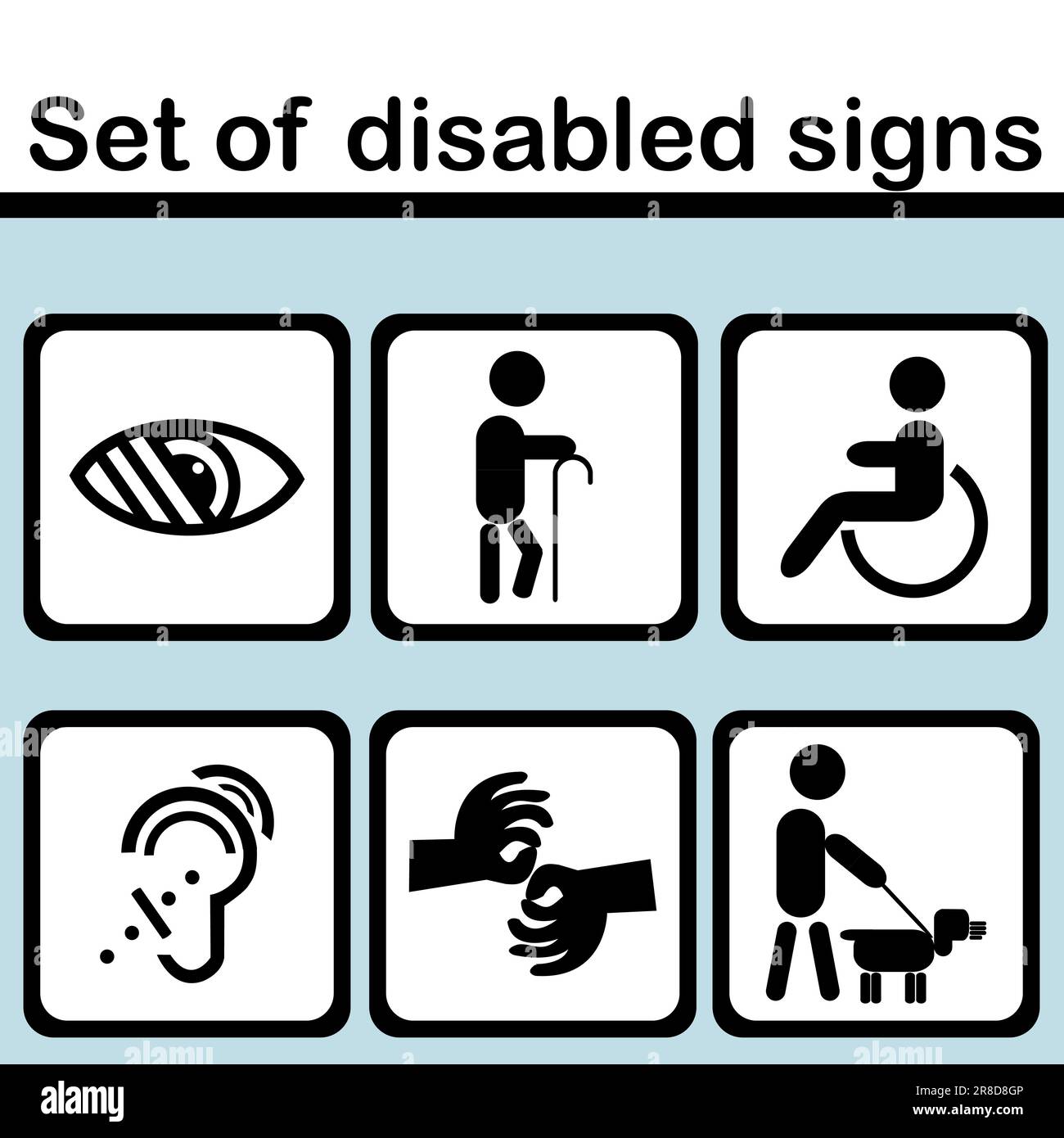Set of disabled signs Stock Vector Image & Art - Alamy