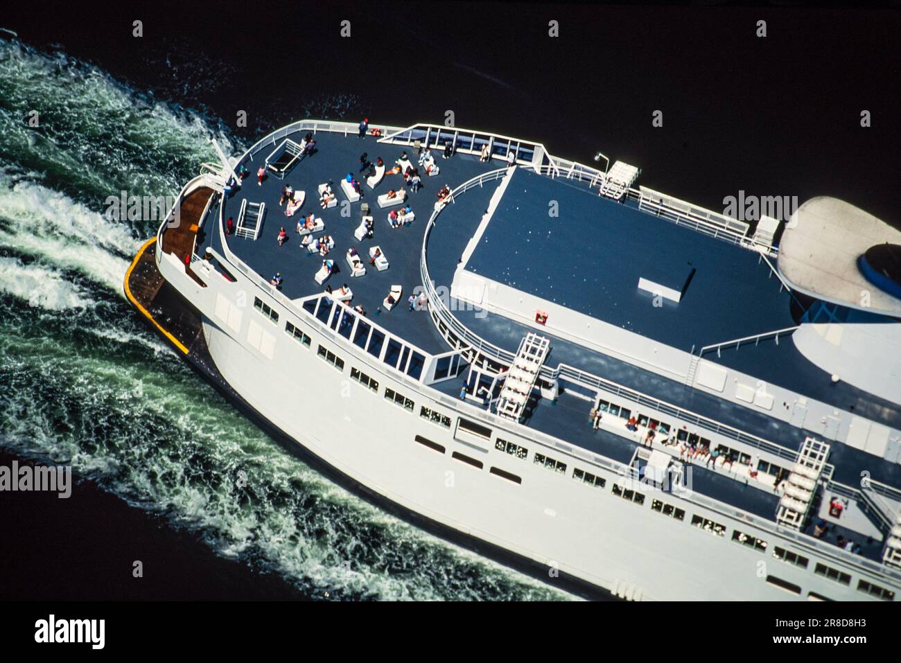 Aerial image of ferry boat, Vancouver, Island, BC, Canada Stock Photo ...