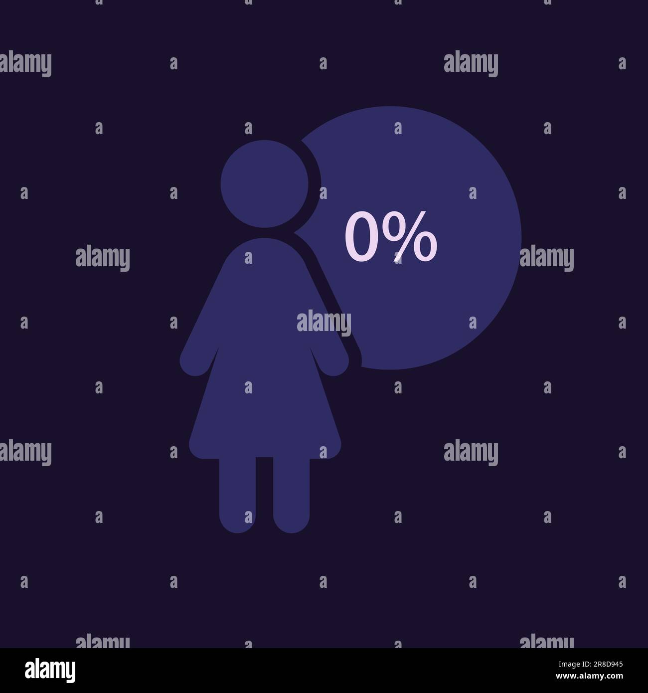 Female silhouette infographic chart design template for dark theme ...