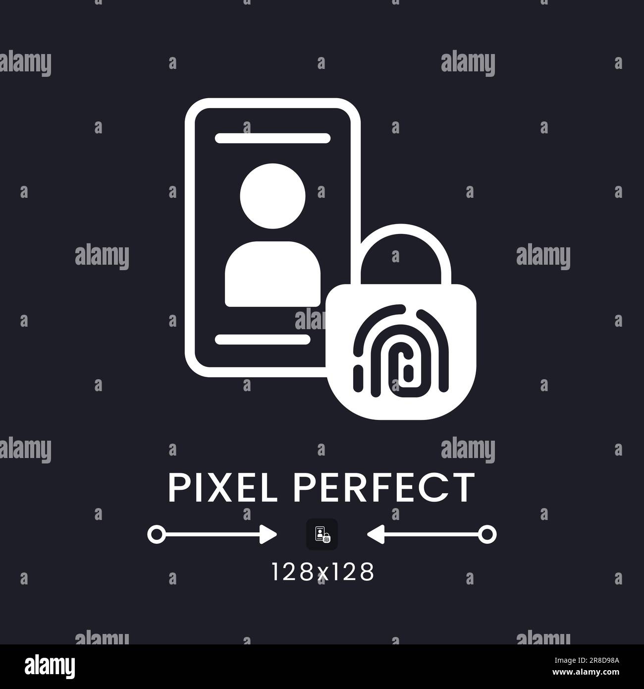 Multi Factor Authentication White Solid Desktop Icon Stock Vector Image