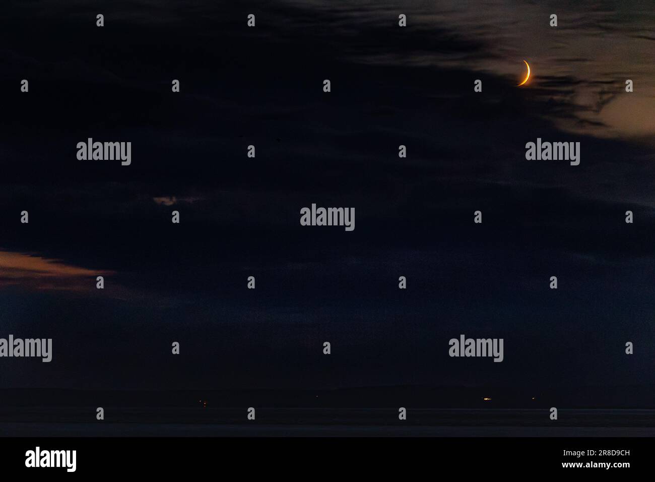 Heysham Lancashire, United Kingdom. 20th June, 2023. Waxing Crescent ...