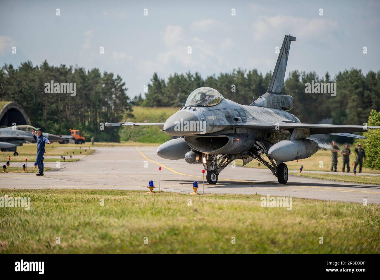 A Hellenic air force pilot assigned to the 347th Fighter Squadron ...