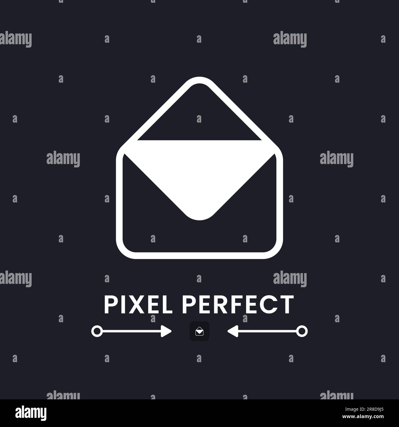 Email white solid desktop icon Stock Vector Image & Art - Alamy