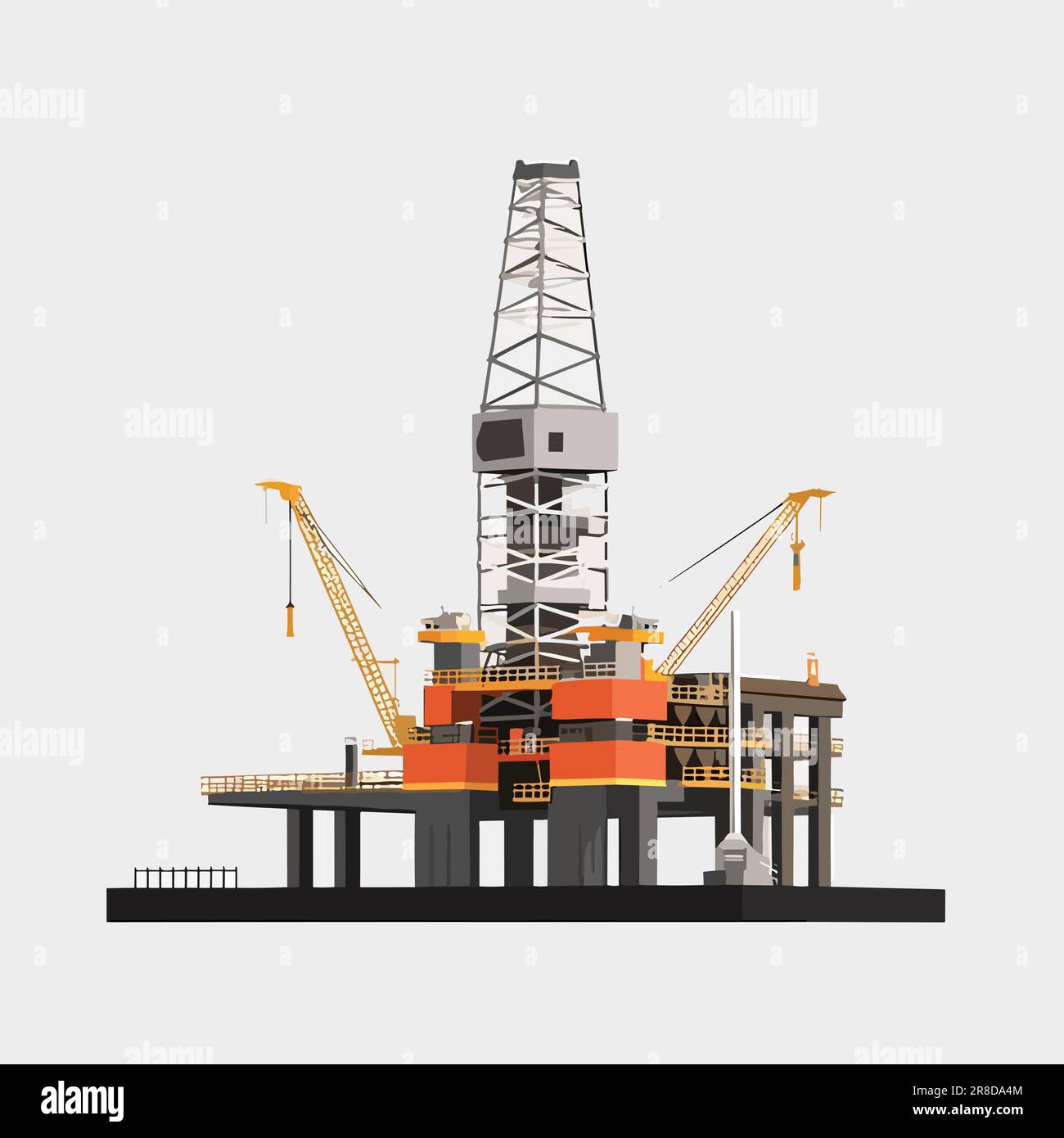 Ocean rig platform Stock Vector Images - Alamy