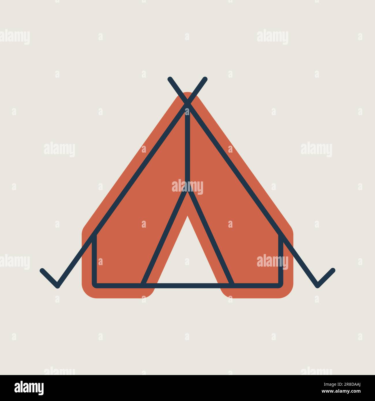 Tourist tent vector icon. Camping and Hiking sign. Graph symbol for ...