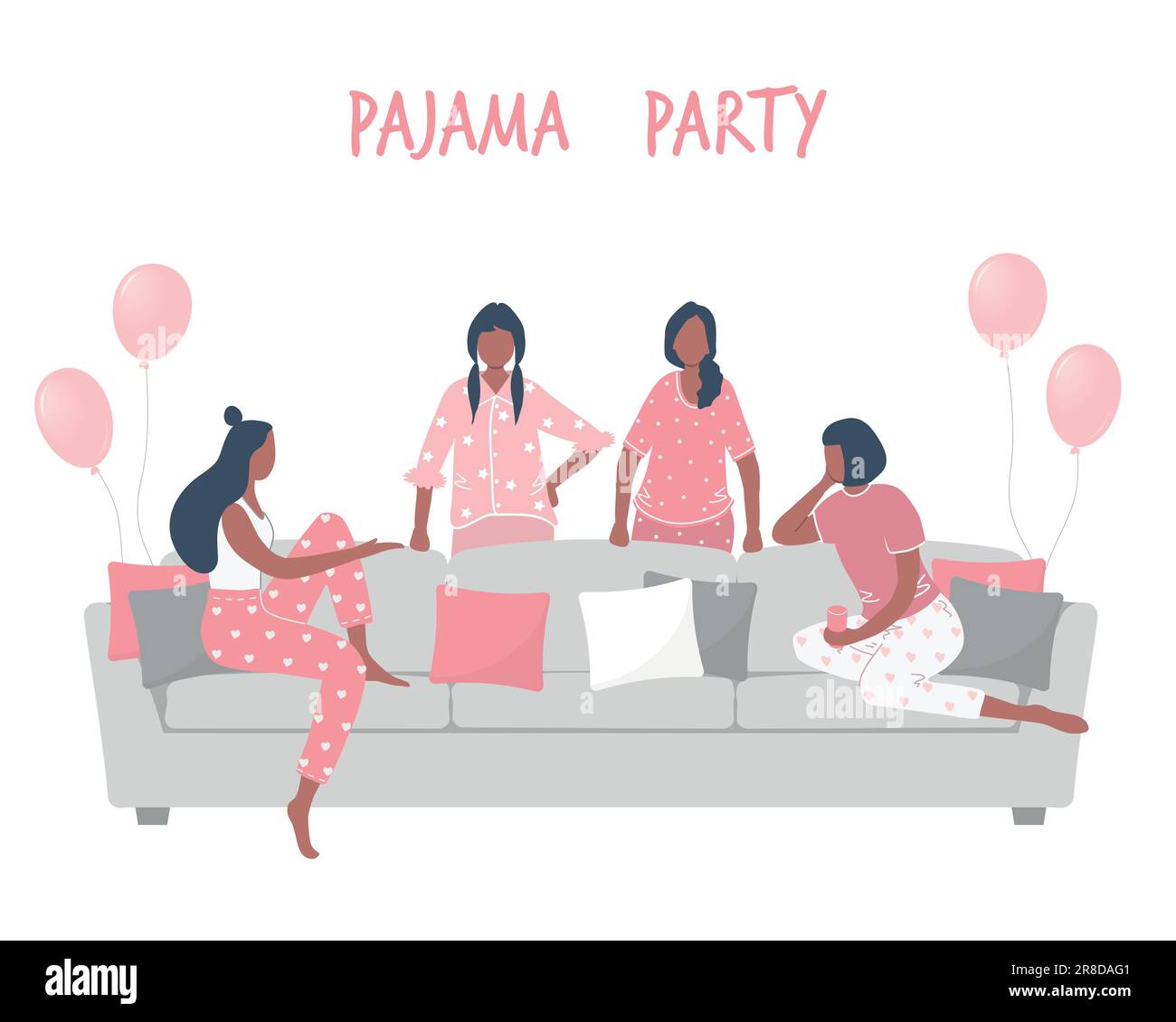 Adult pajama party Stock Vector Images - Alamy