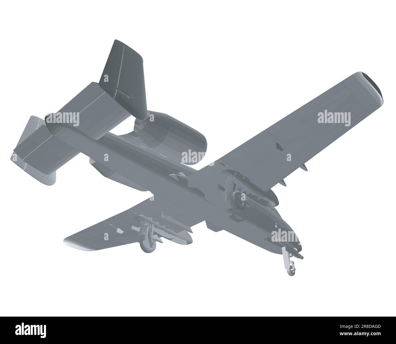 Polygonal Combat aircraft in isolate on a white background. Modern ...