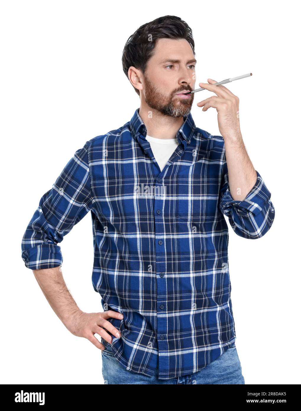 Man using cigarette holder hi-res stock photography and images - Alamy