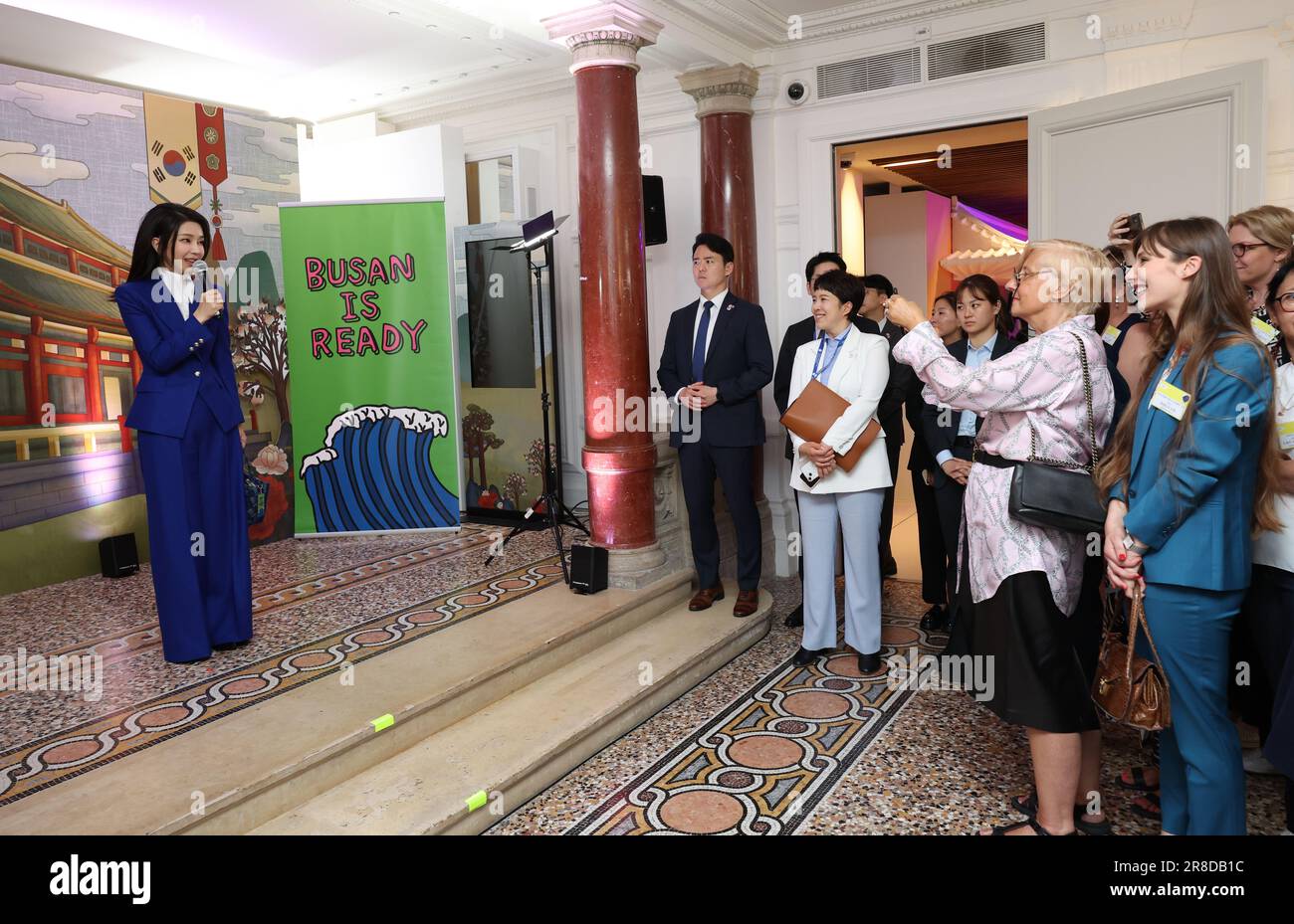 21st June, 2023. S. Korean first lady promotes expo bid South Korean ...