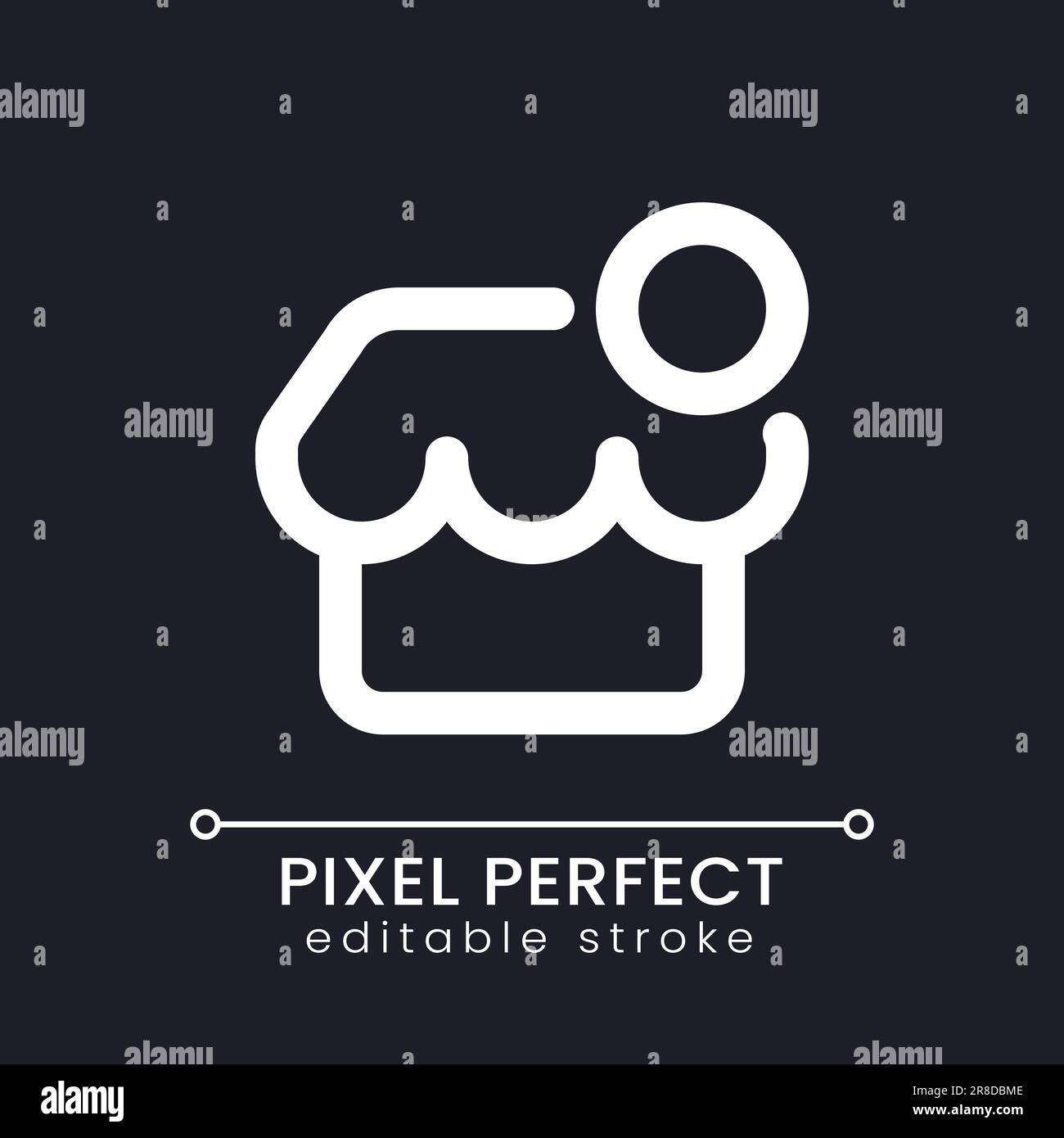 Online shop notification pixel perfect white linear ui icon for dark ... Online shop notification pixel perfect white linear ui icon for dark ...