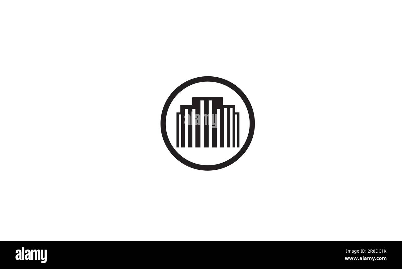 business round logo black simple flat icon on white background Stock ...