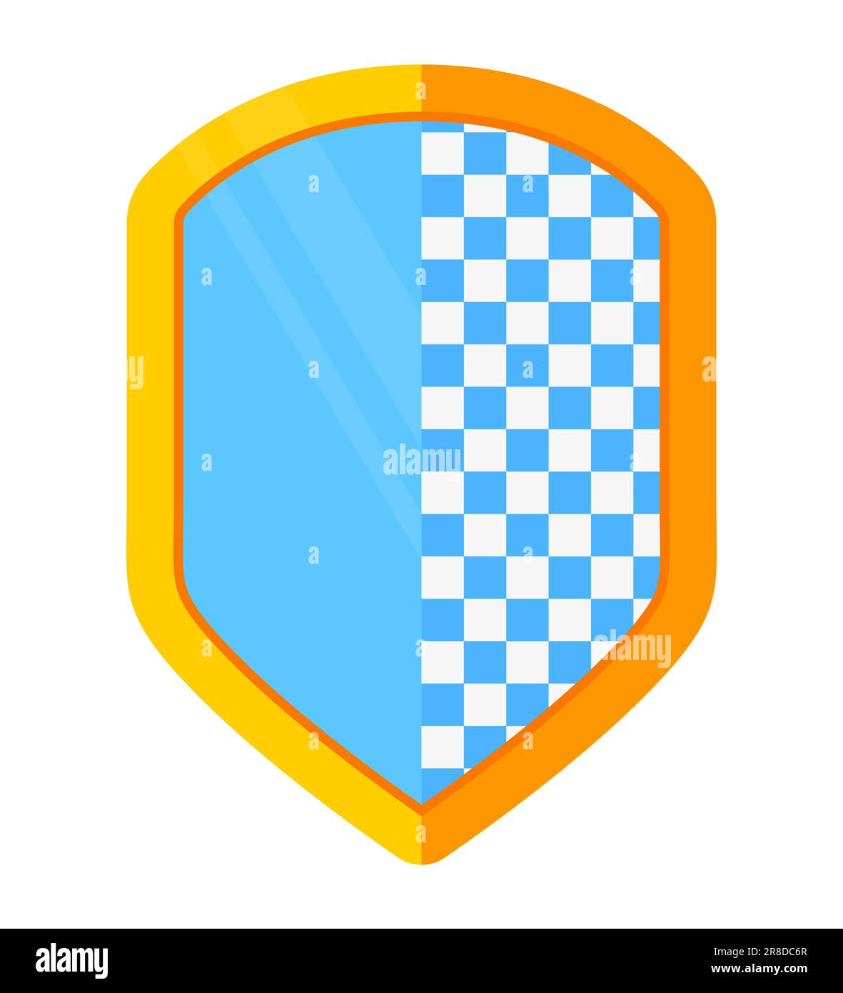 Rounded shield - modern flat design style single isolated image Stock ...