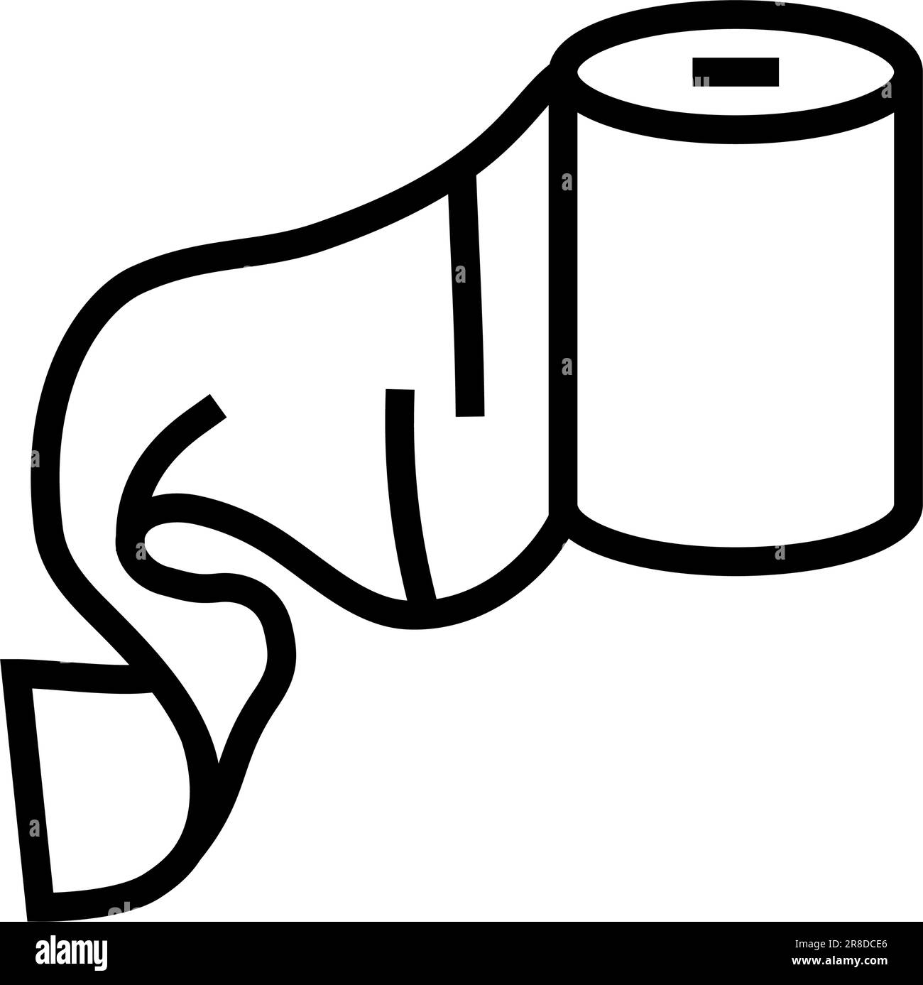 paper towel unrolling line icon vector illustration Stock Vector Image ...